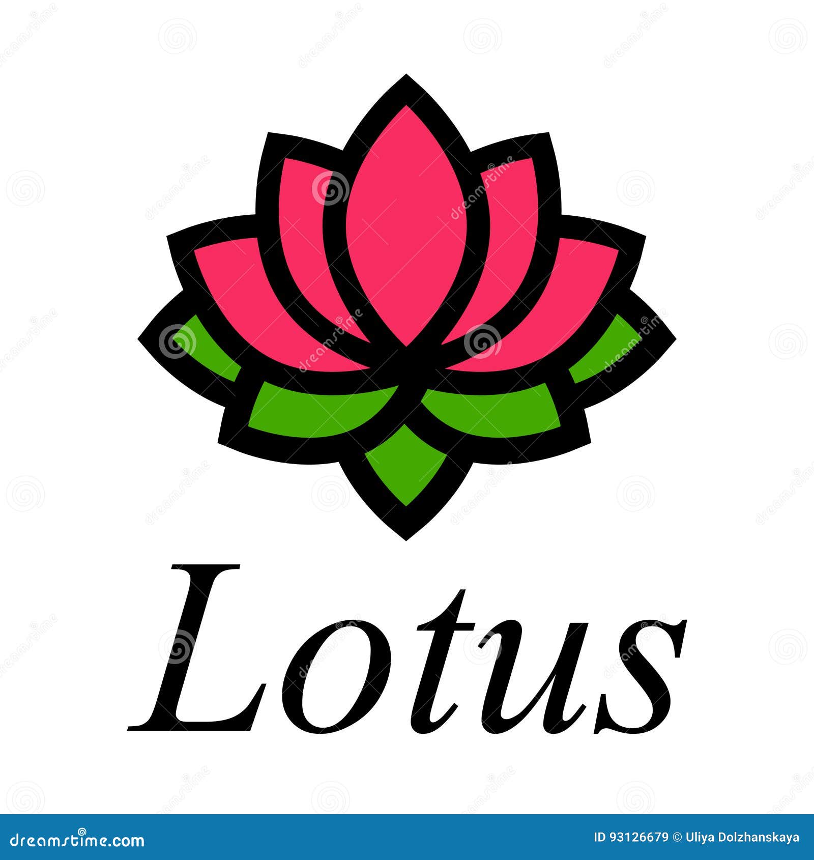 Cartoon lotus with text stock vector. Illustration of asian - 93126679