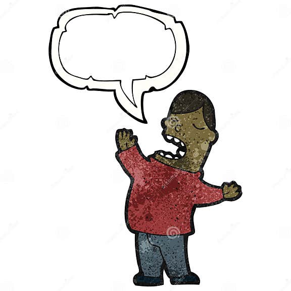 Cartoon loud man stock vector. Illustration of shouting - 38037187