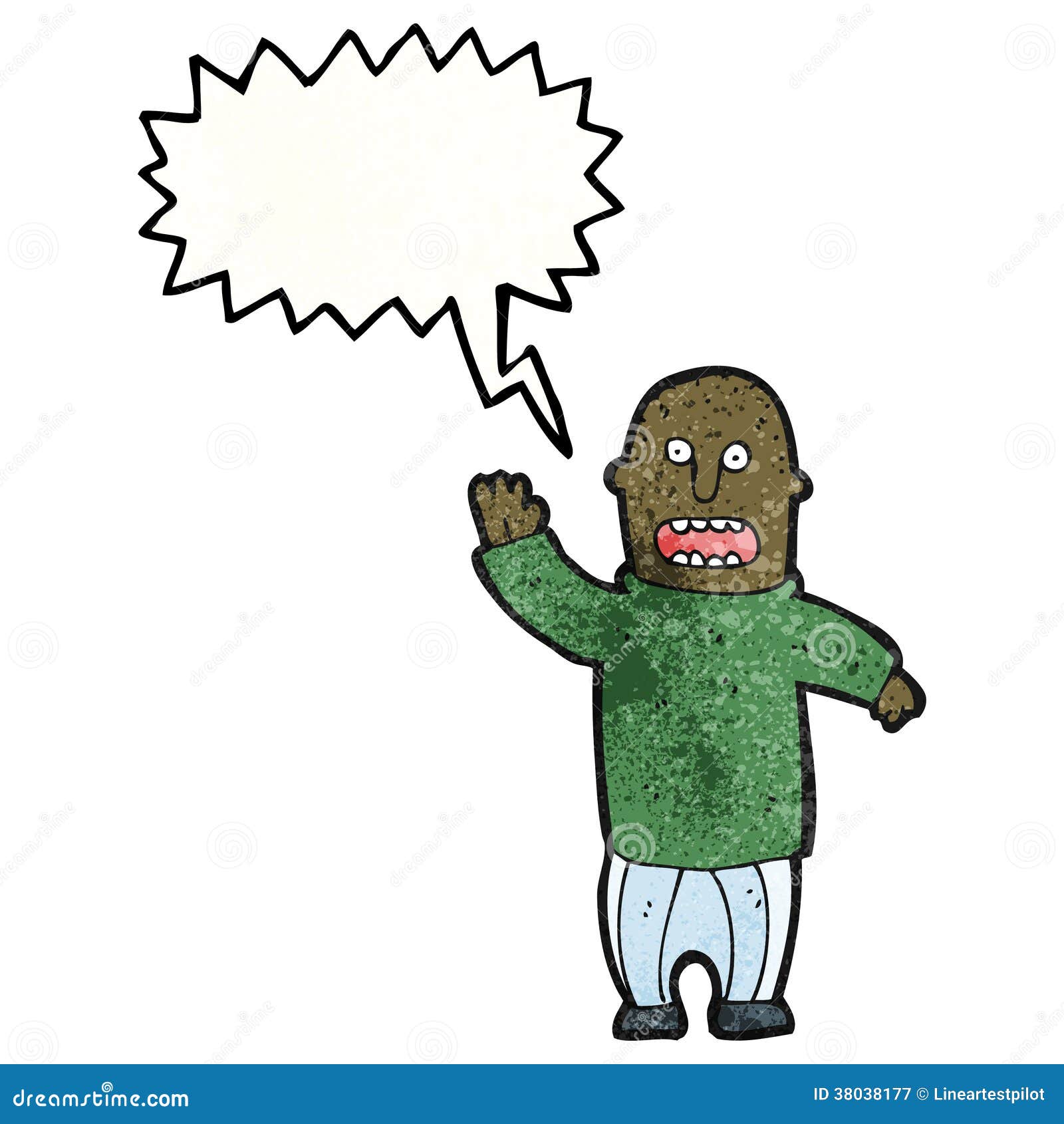 Cartoon loud man stock vector. Illustration of loud, cloud - 38038177