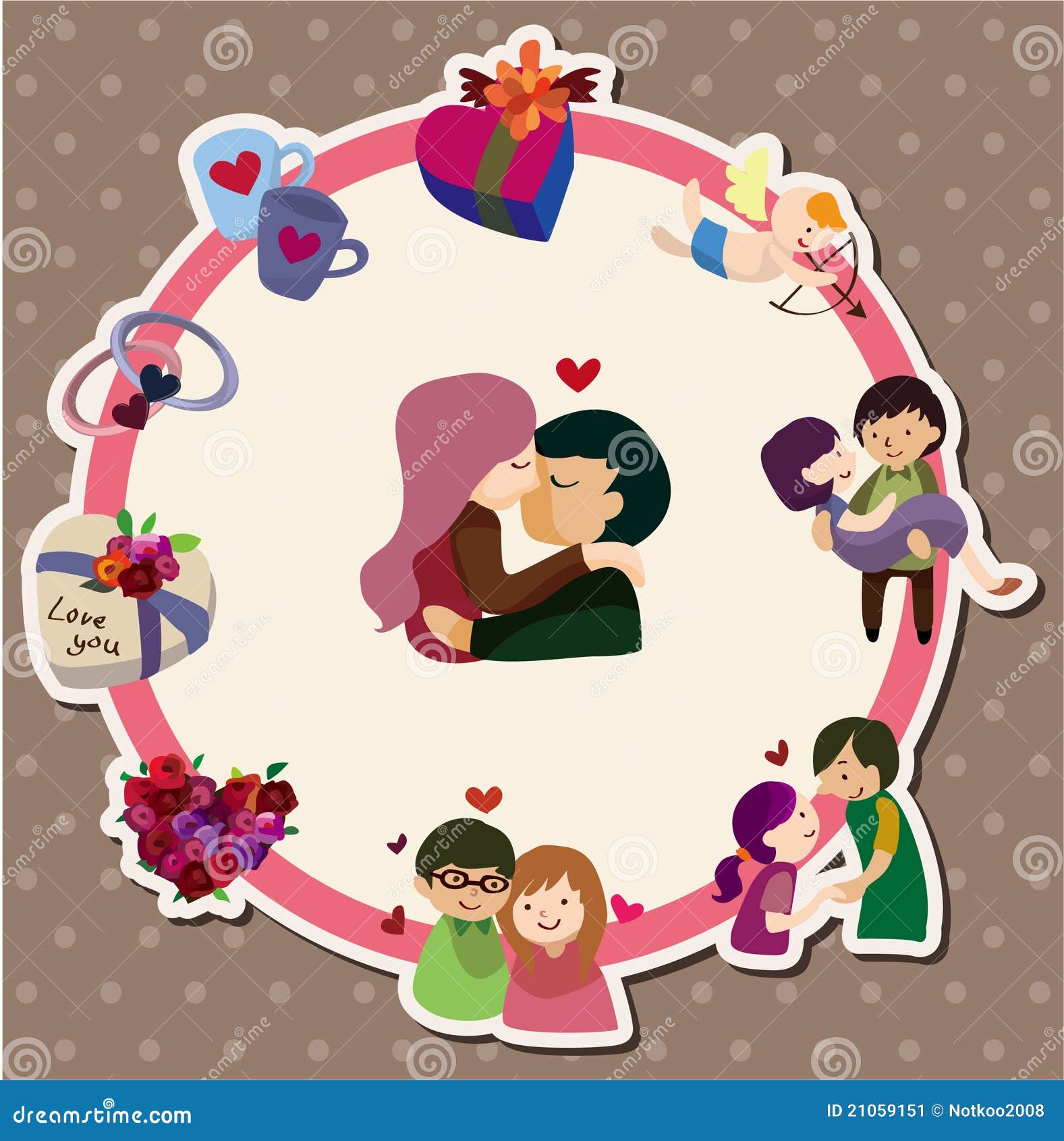 Cartoon love card stock vector. Illustration of doodle - 21059151