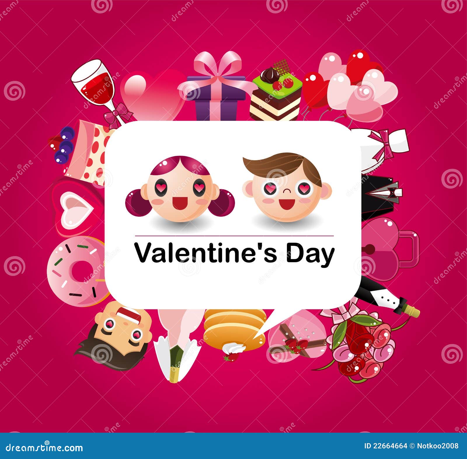 Cartoon love card stock vector. Illustration of background - 22664664