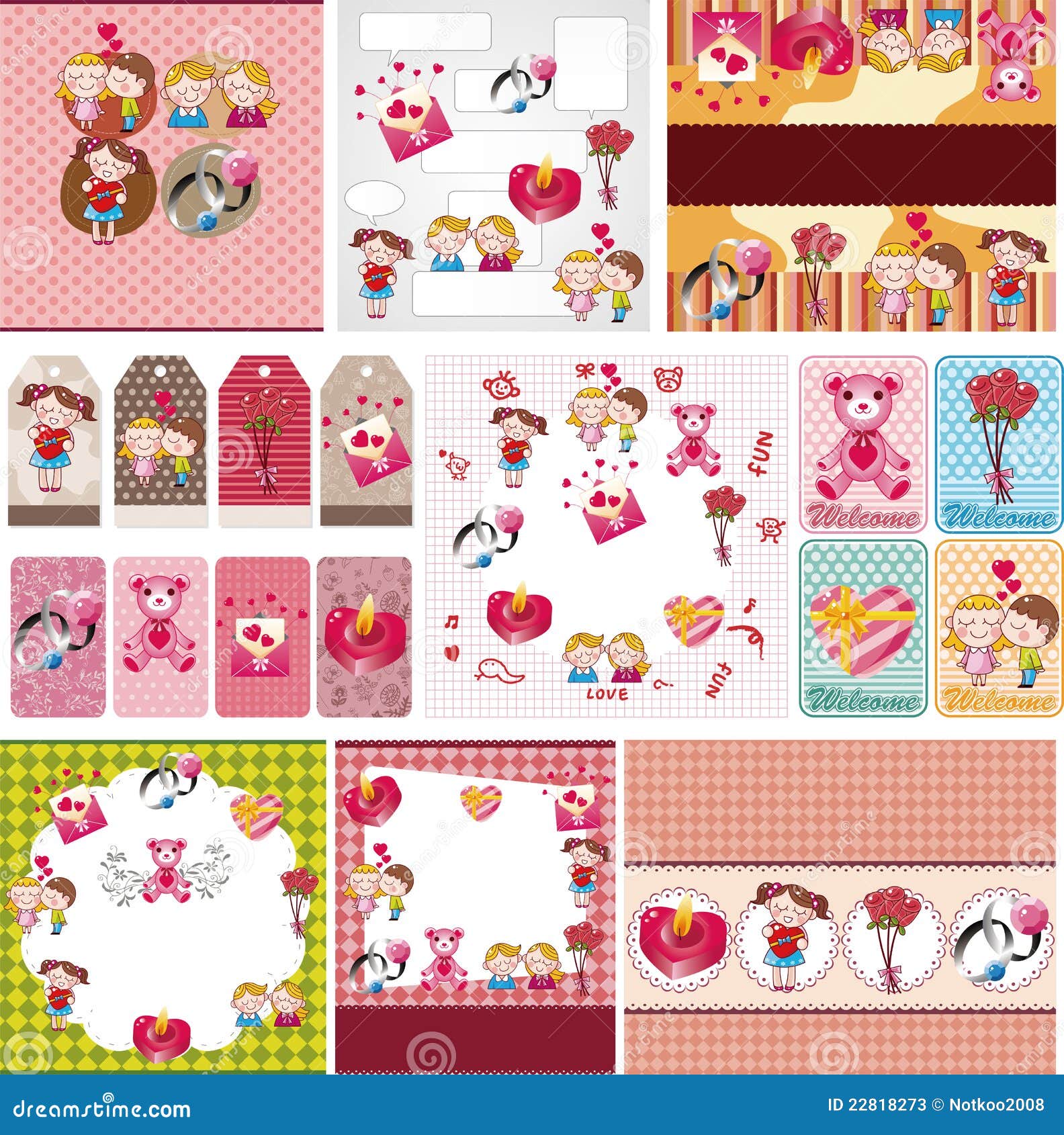 Cartoon love card stock vector. Illustration of beauty - 22818273