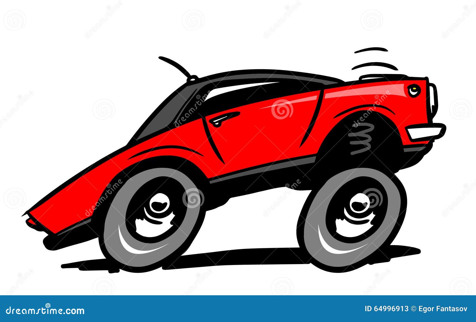 Cartoon low rider car stock vector. Illustration of isolated - 64996913