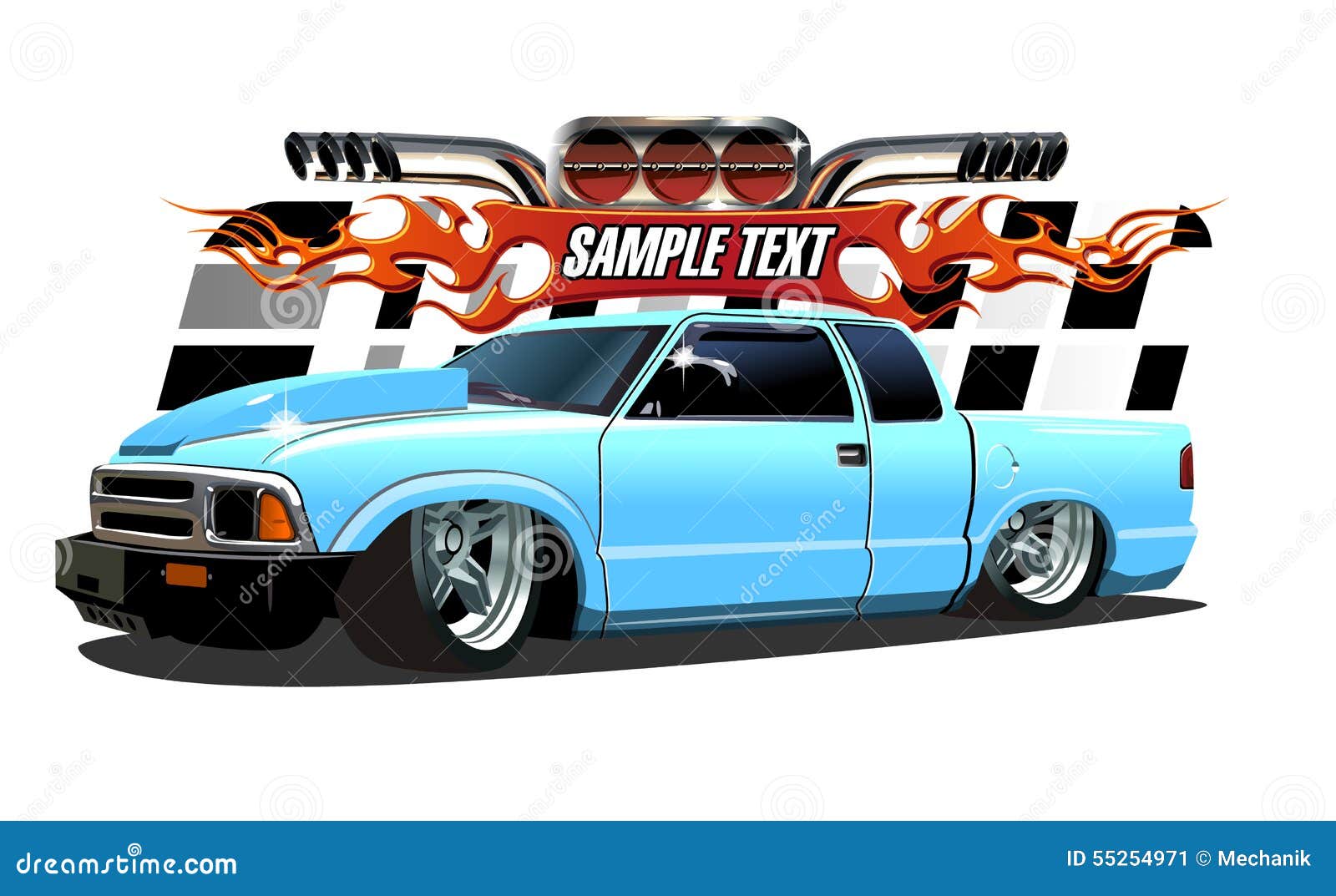 Lowrider Truck Drawings