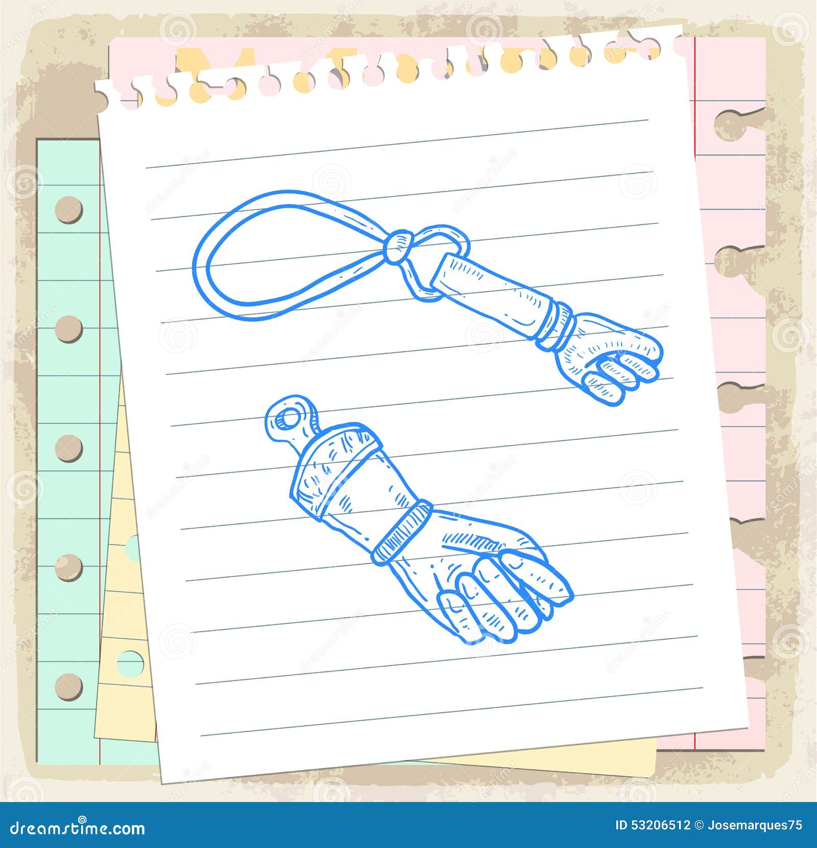 Cartoon Lucky Charm on Paper Note, Vector Illustration Stock Vector ...