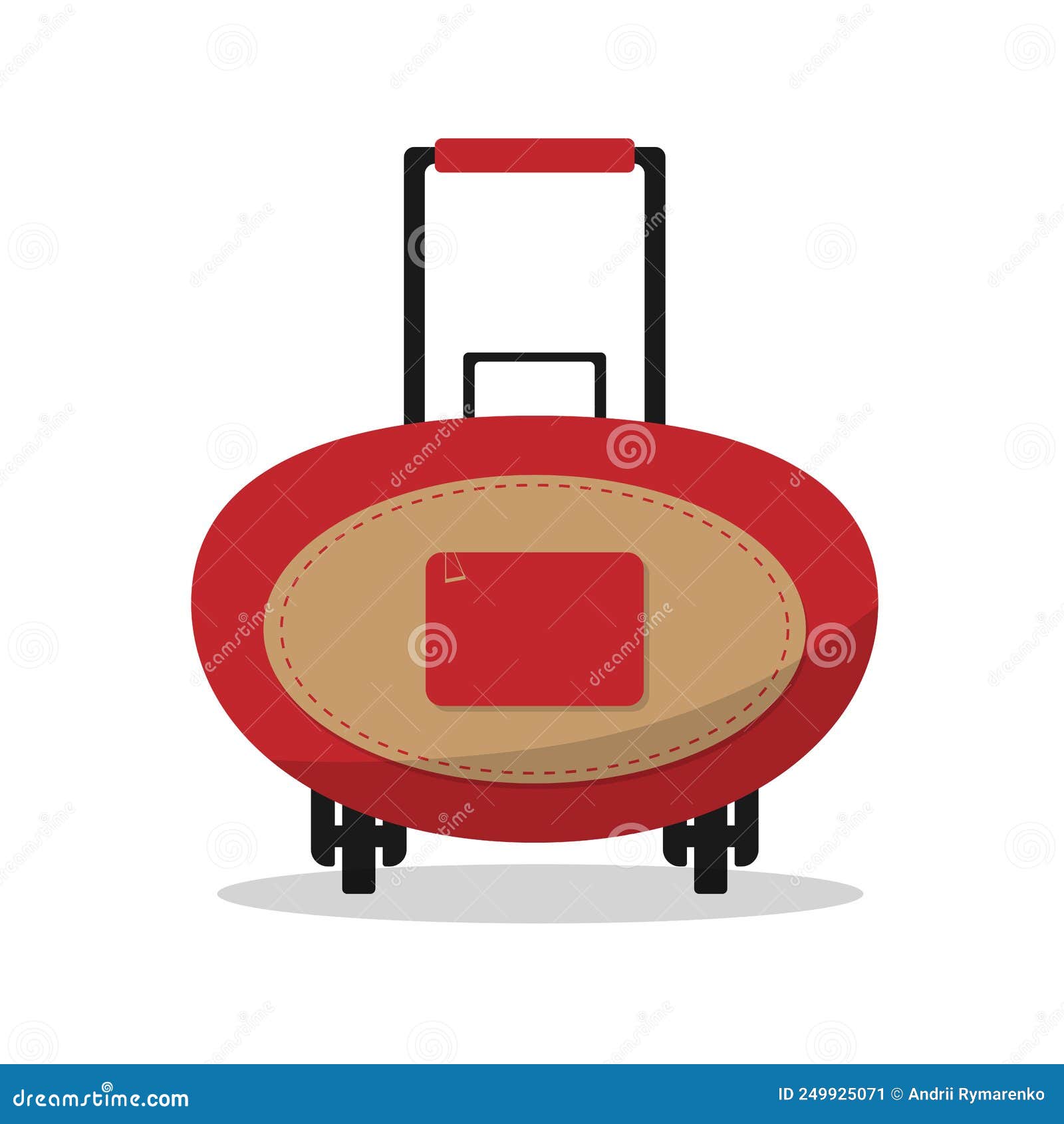 Cartoon Luggage Suitcase on Wheels. Isolate on a Grey Background ...