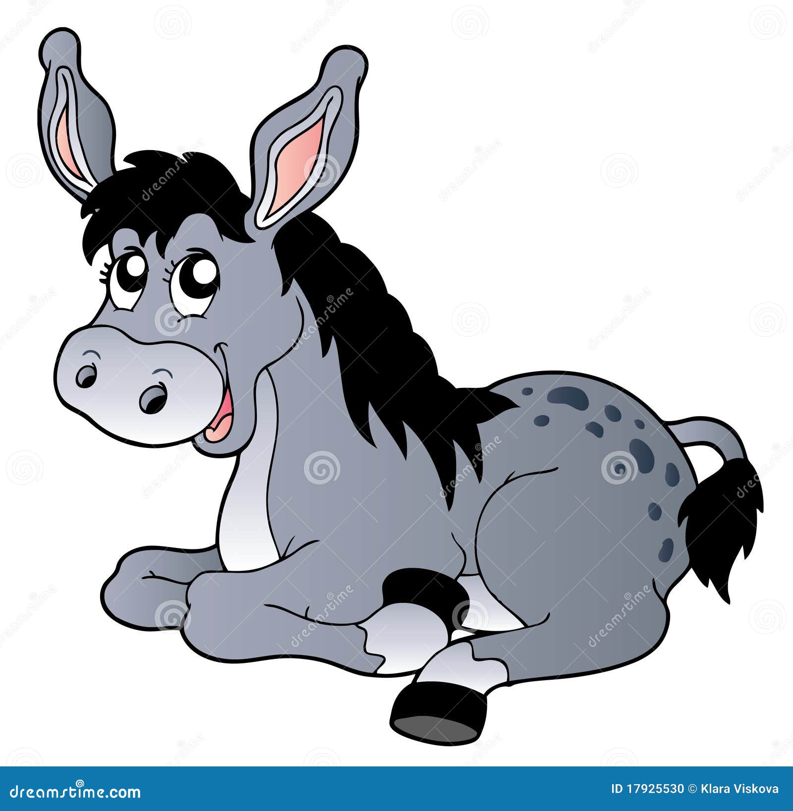 Cartoon lying donkey stock vector. Illustration of smile - 17925530