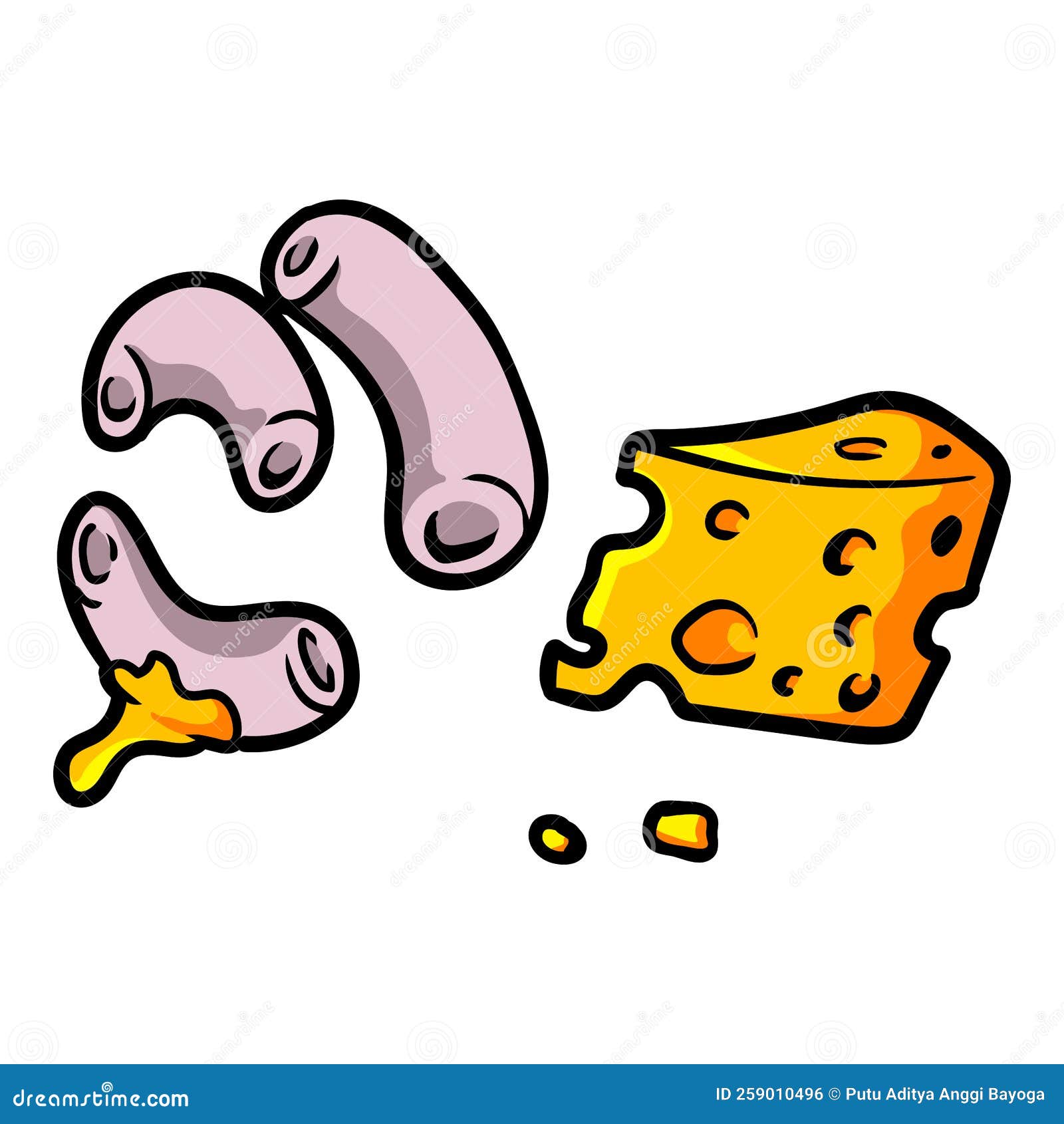 Cartoon mac and cheese stock vector. Illustration of vector - 259010496