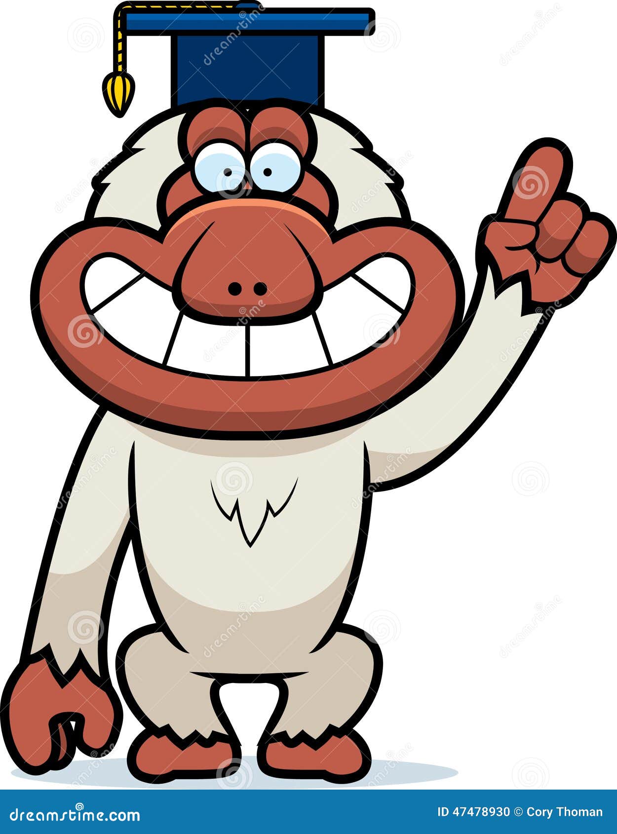Cartoon Macaque Professor stock vector. Illustration of vector - 47478930