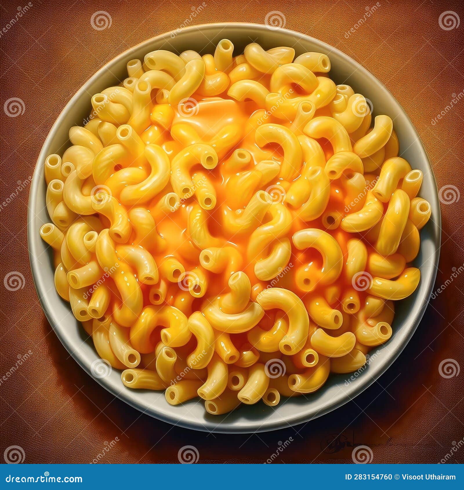 Cartoon Macaroni, Cute Cartoon Bowl of Macaroni and Cheese Stock ...