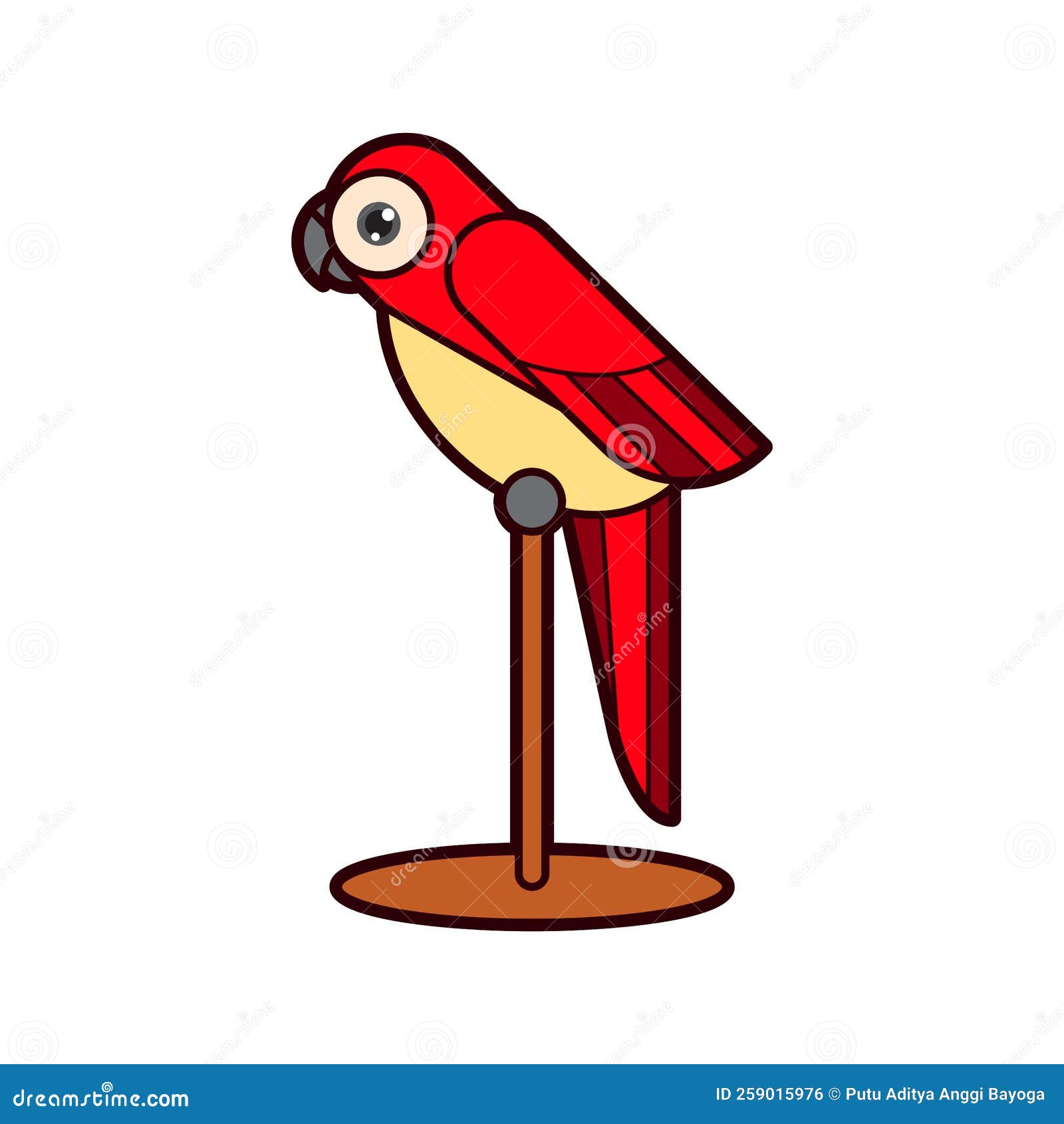 Cartoon macaw stock vector. Illustration of macaw, design - 259015976