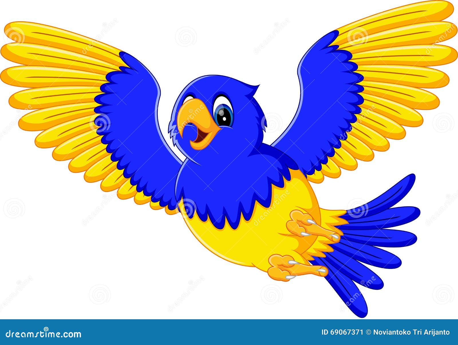 Cartoon Red Macaw In Different Poses. Vector Illustration ...