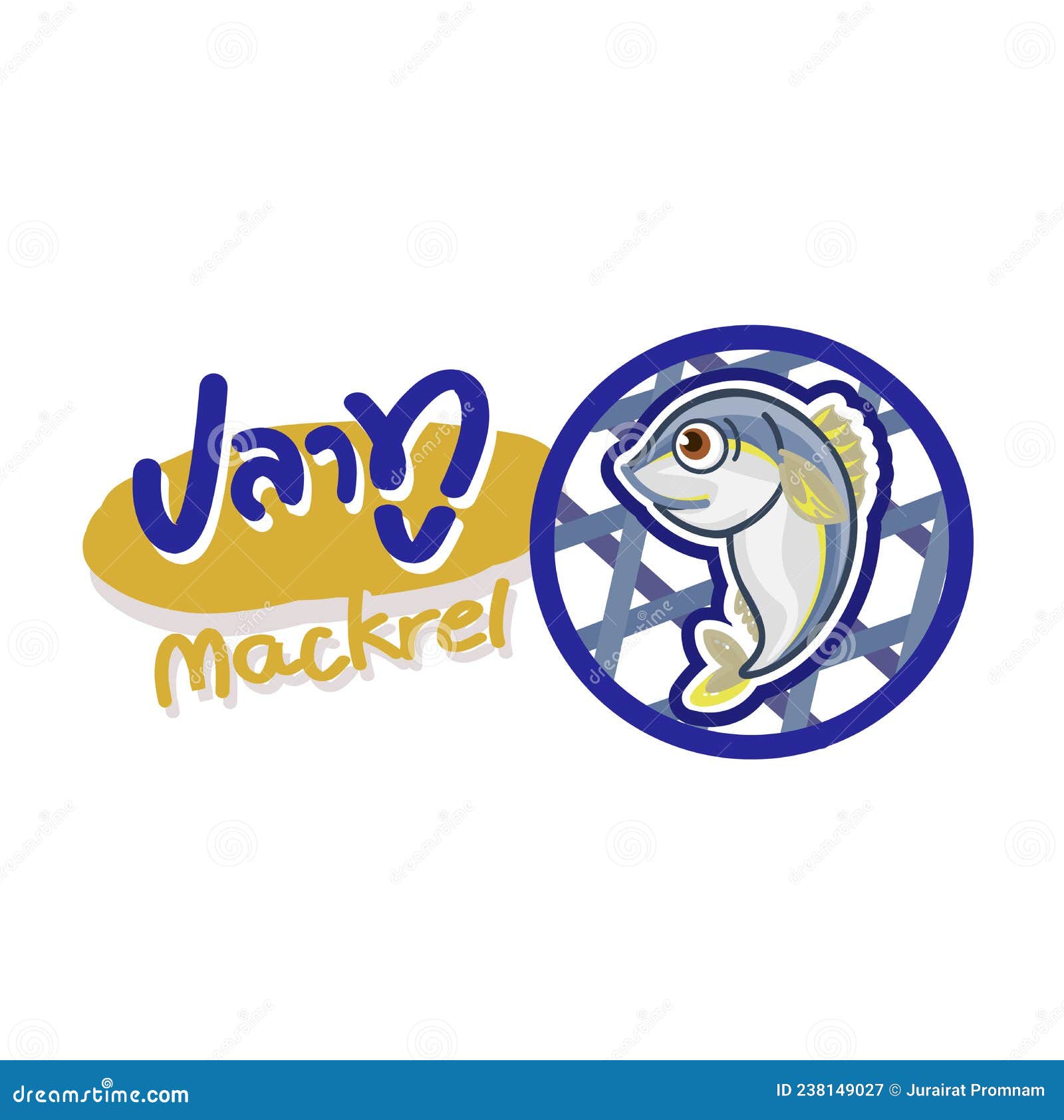 Cartoon Mackerel Vector On Background. | CartoonDealer.com #238149039