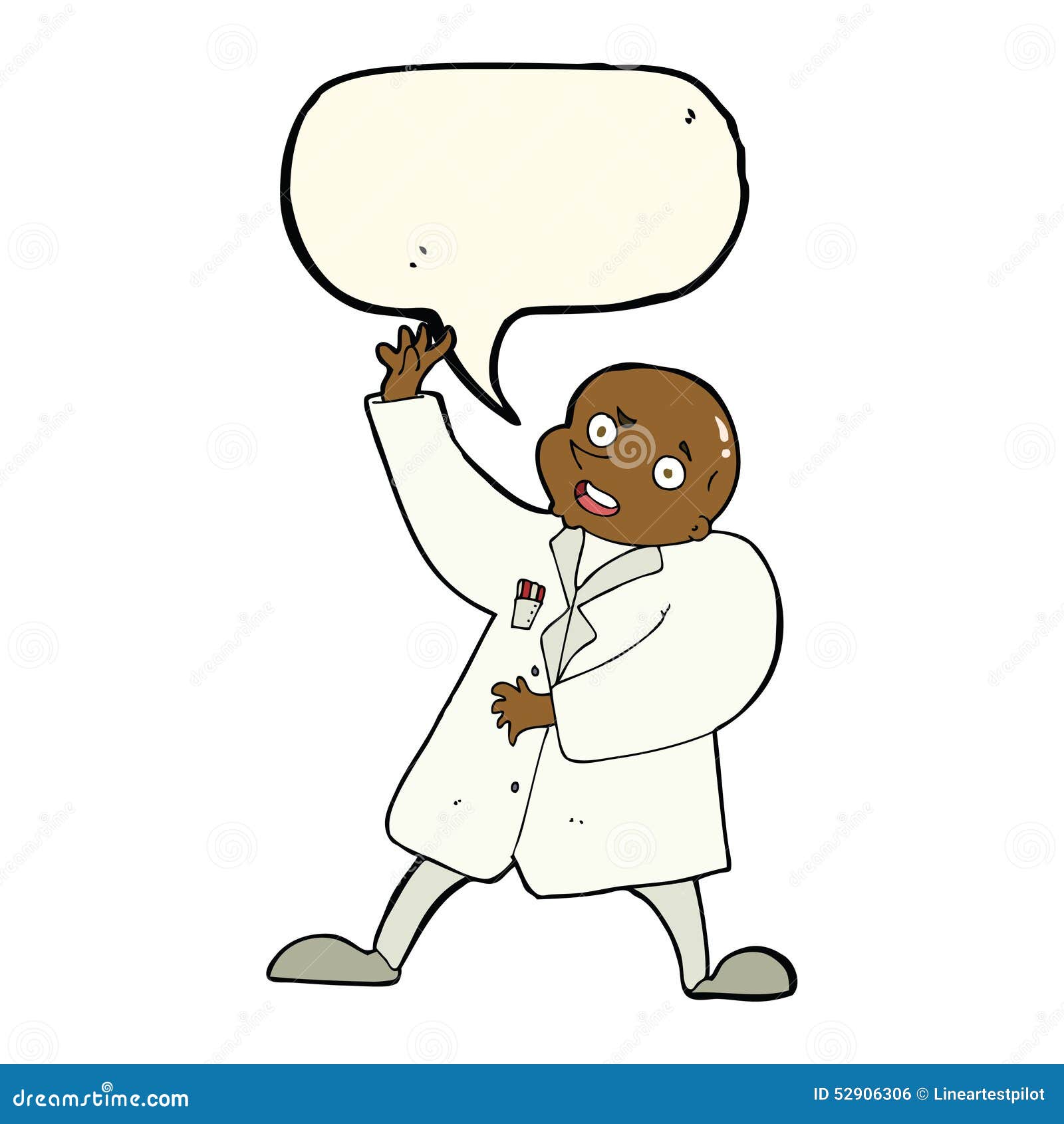 Cartoon Mad Scientist With Speech Bubble Royalty-Free Stock Image ...
