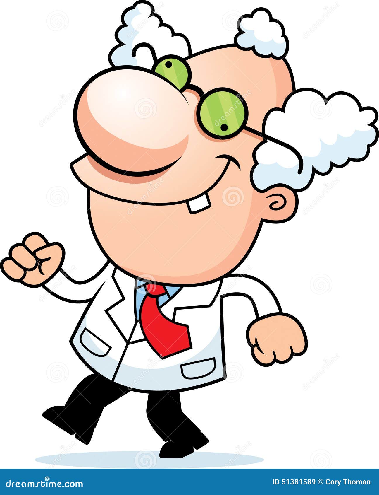 Cartoon Mad Scientist Walking Stock Vector - Illustration of vector ...
