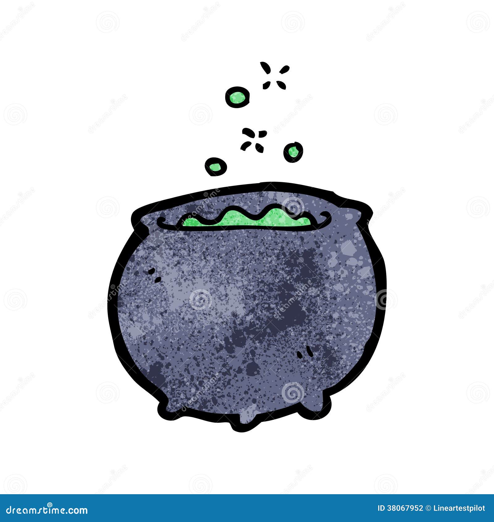 Cartoon magic cauldron stock vector. Illustration of retro - 38067952