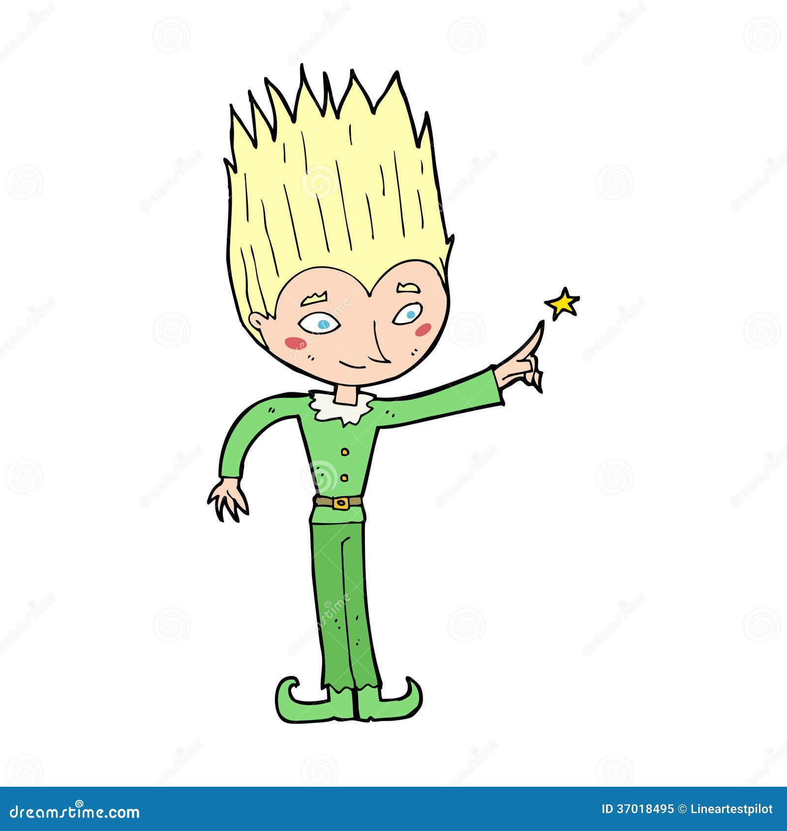 Cartoon Magic Christmas Elf Stock Vector - Illustration of magic, clip ...