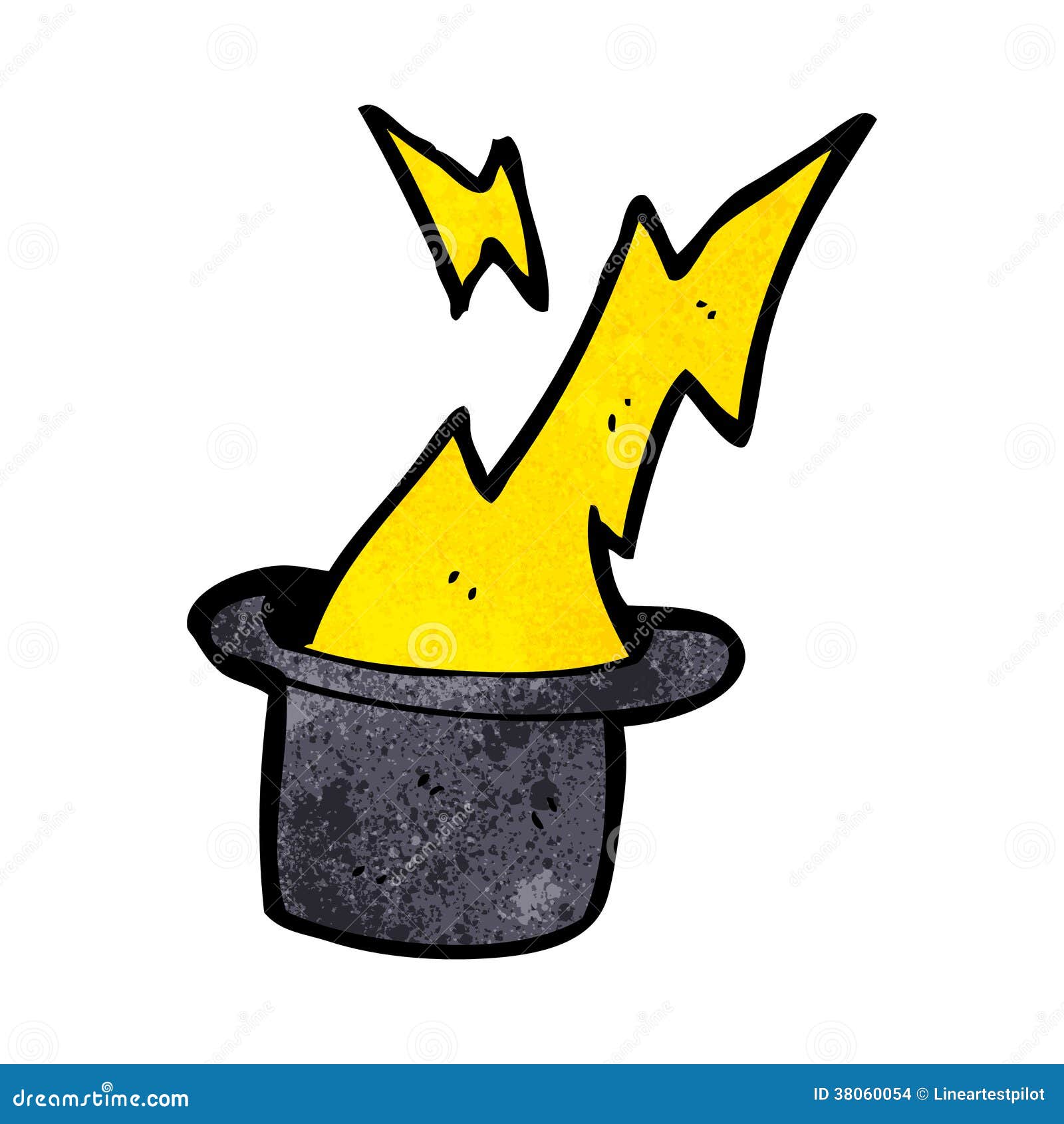 Cartoon magic hat stock illustration. Illustration of quirky - 38060054