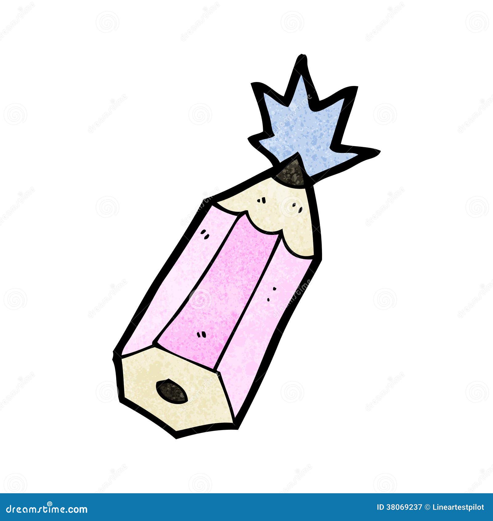 Cartoon magic pencil stock vector. Illustration of drawn - 38069237