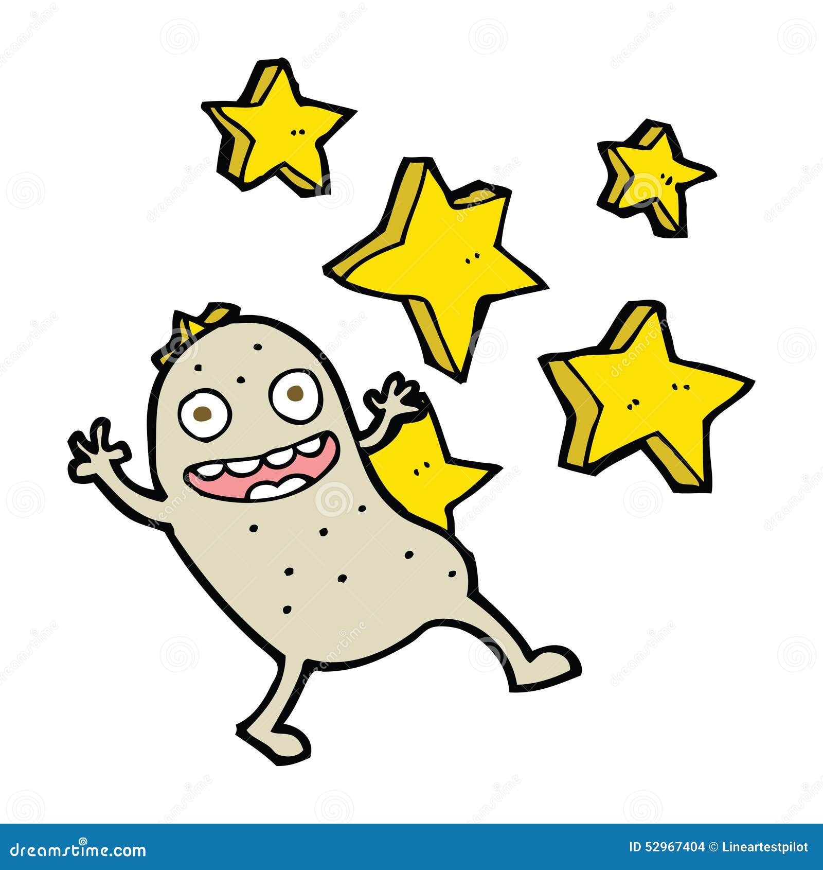 Cartoon magic potato stock illustration. Illustration of artwork - 52967404