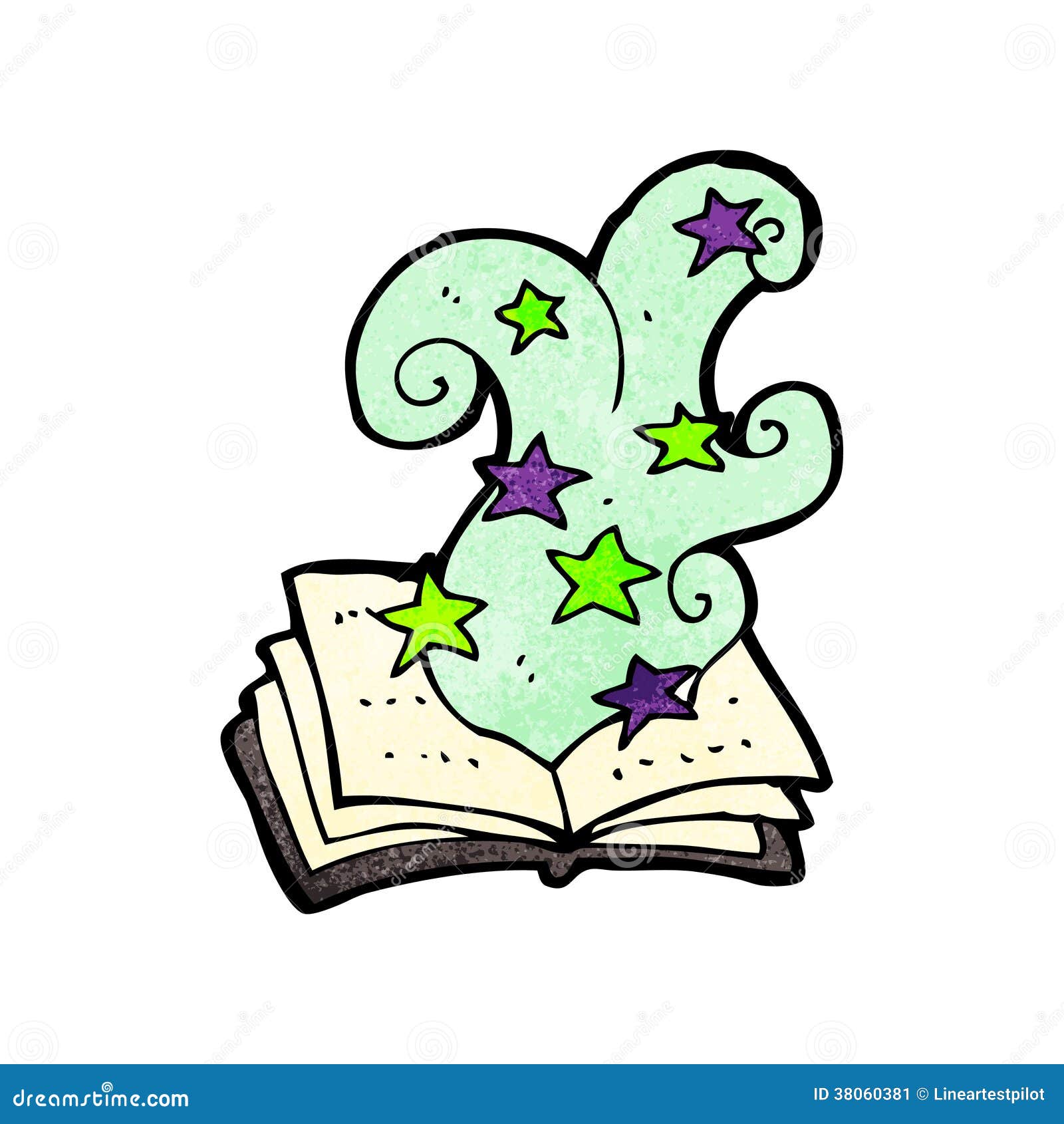 Cartoon magic spell book stock vector. Illustration of magic - 38060381