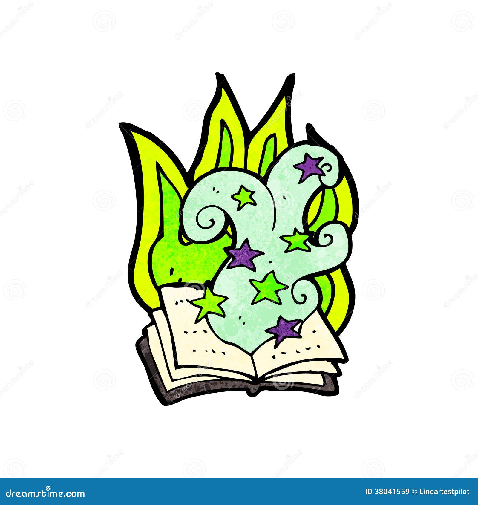 Cartoon magic spell book stock vector. Illustration of cute - 38041559
