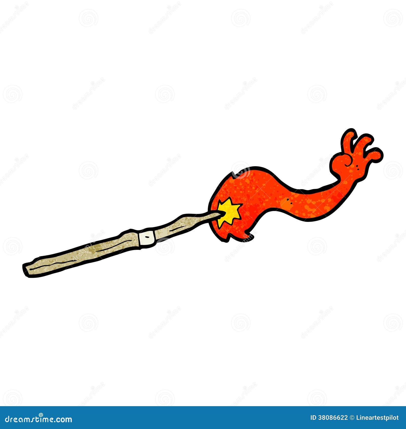 Cartoon magic wand stock vector. Illustration of retro - 38086622