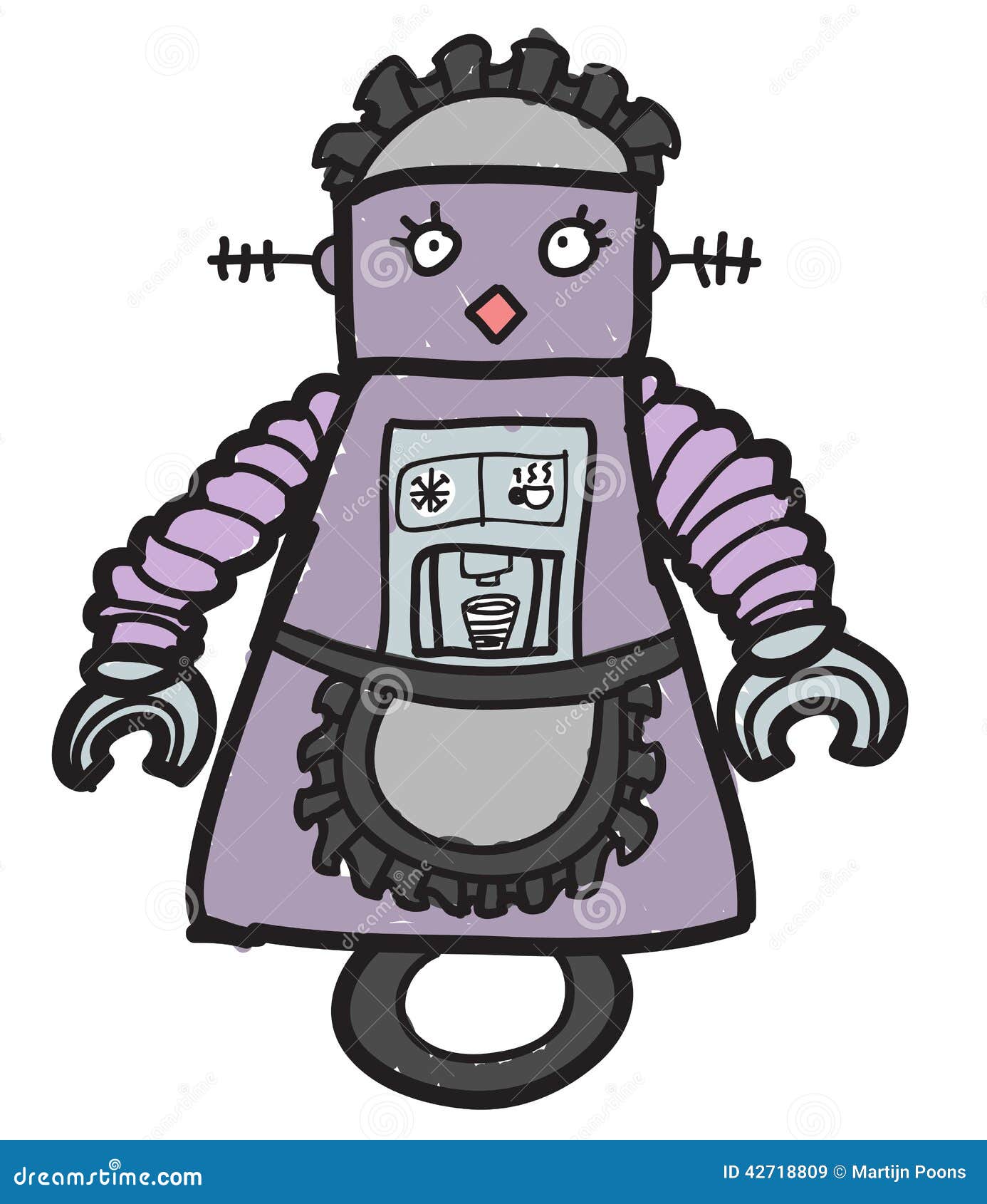 3d Robot In The Maid Uniform Royalty-Free Stock Photo | CartoonDealer ...