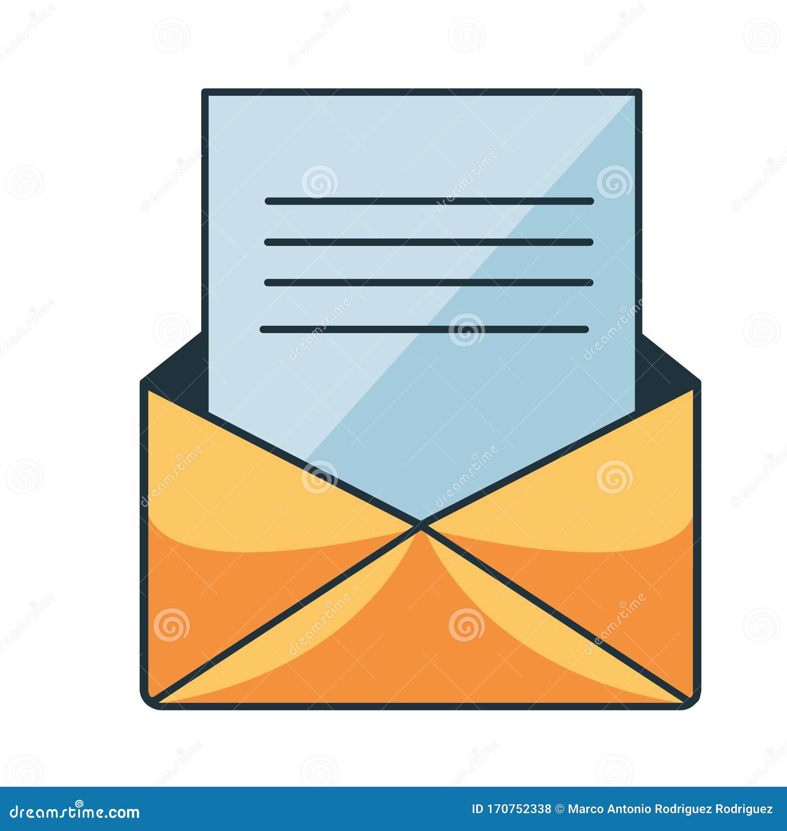 Cartoon Mail and Letter Icon Isolated Illustration Stock Illustration ...