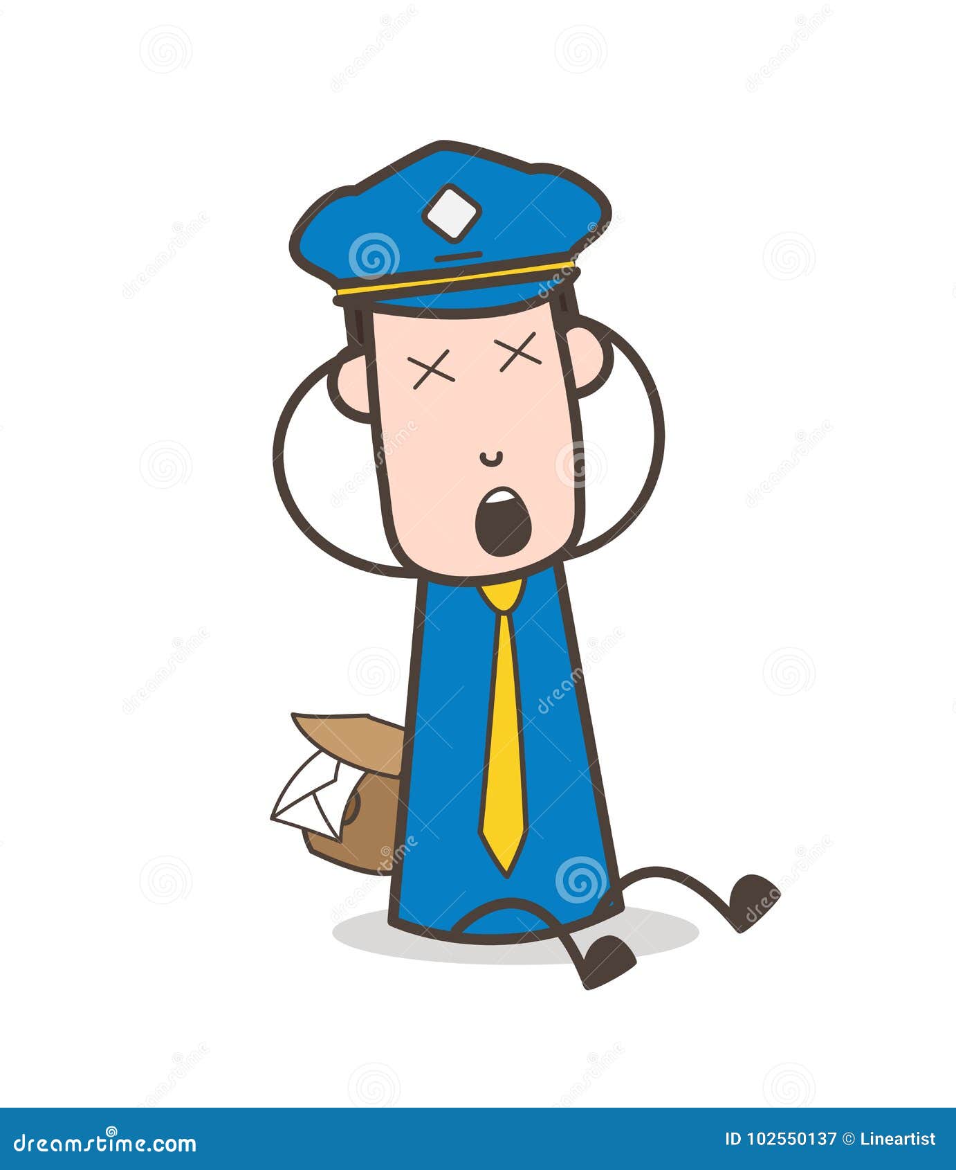 Cartoon Mailman Character Concepts - Collection Of Concepts Vector ...