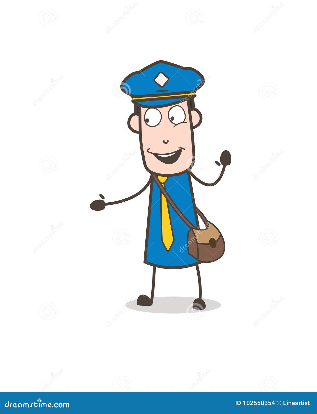 Cartoon Mailman Character Concepts - Collection Of Concepts Vector ...