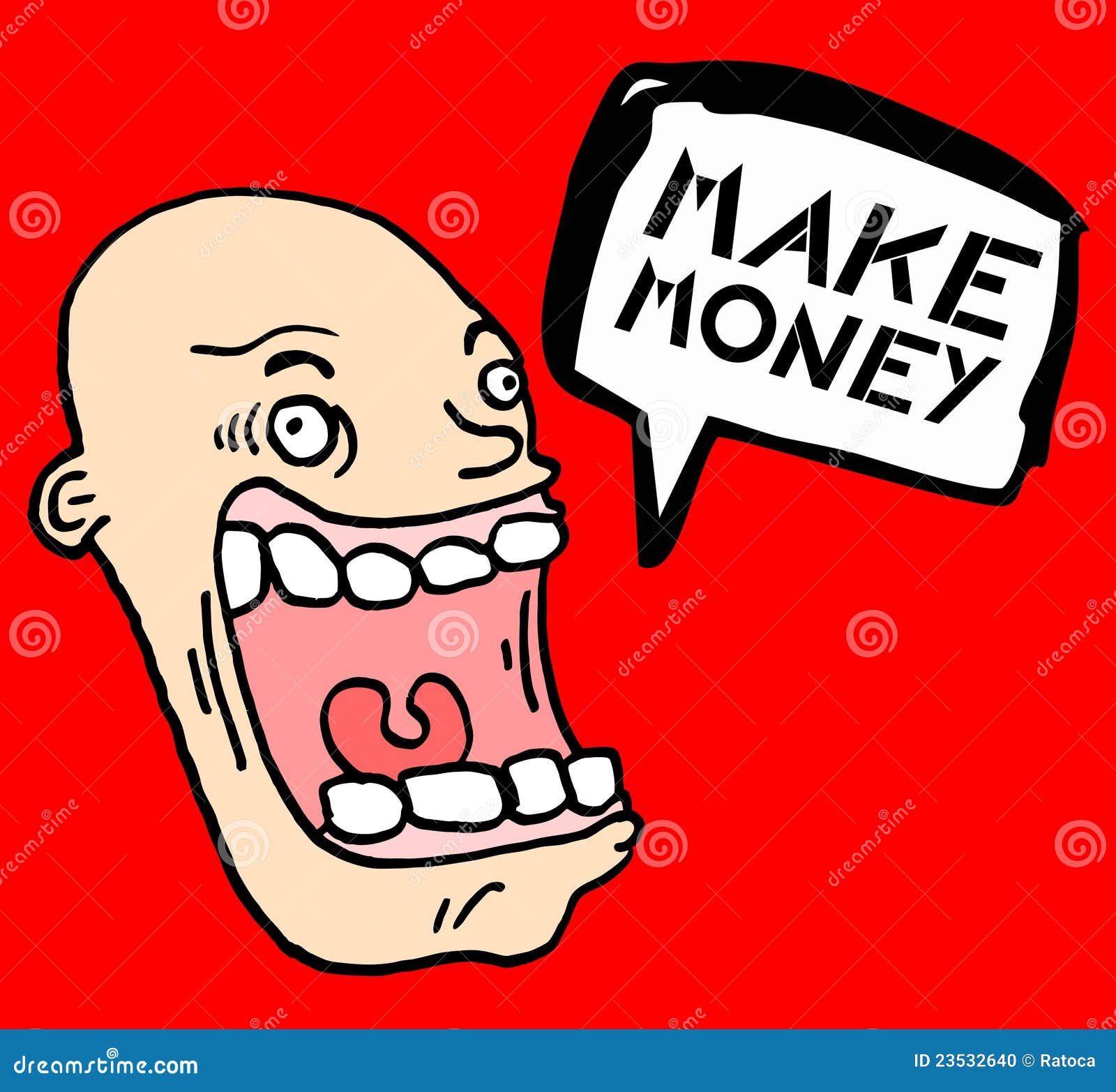 Cartoon make money stock vector. Illustration of income - 23532640