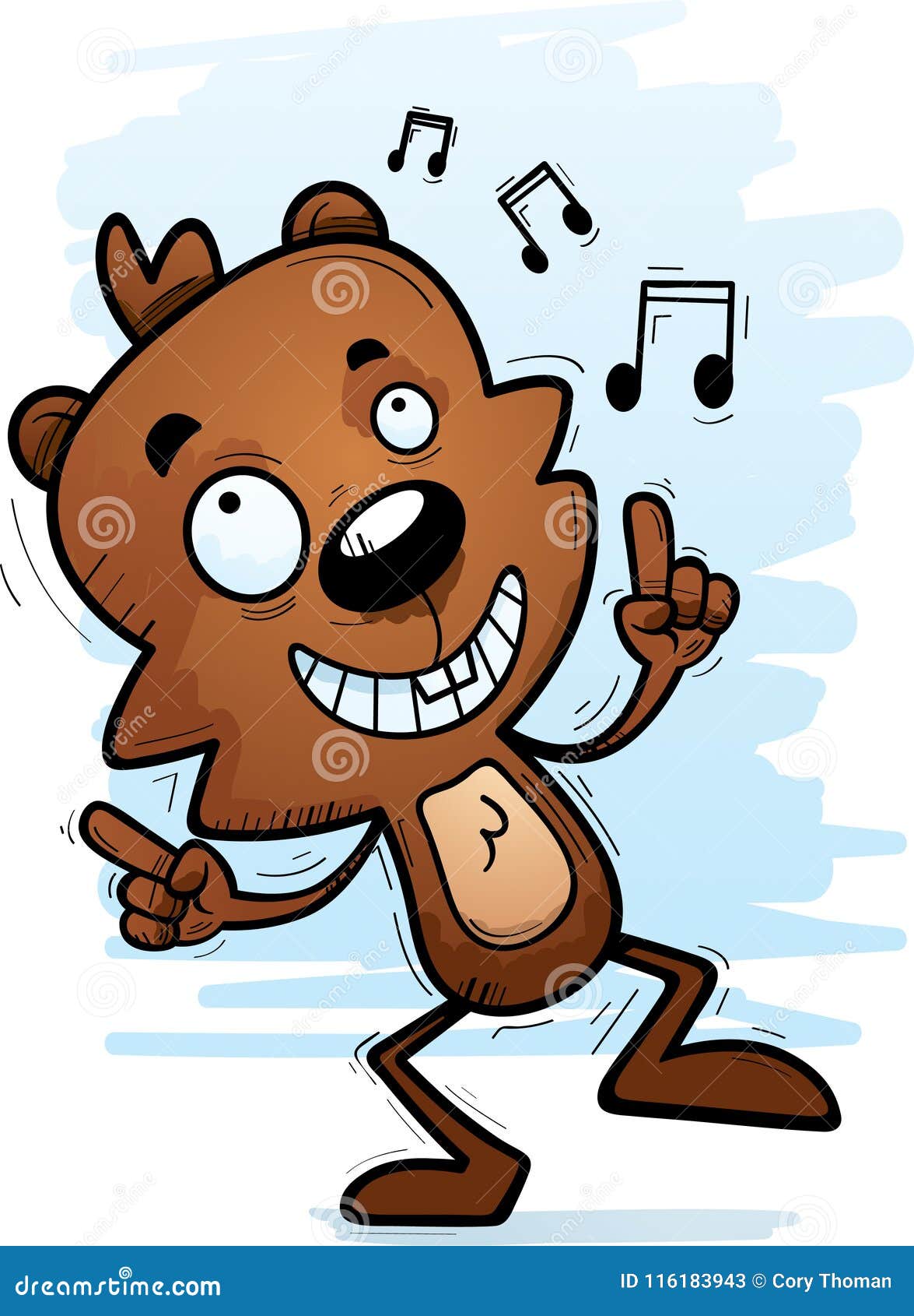 Cartoon Male Beaver Dancing Stock Vector - Illustration of clip, doodle ...