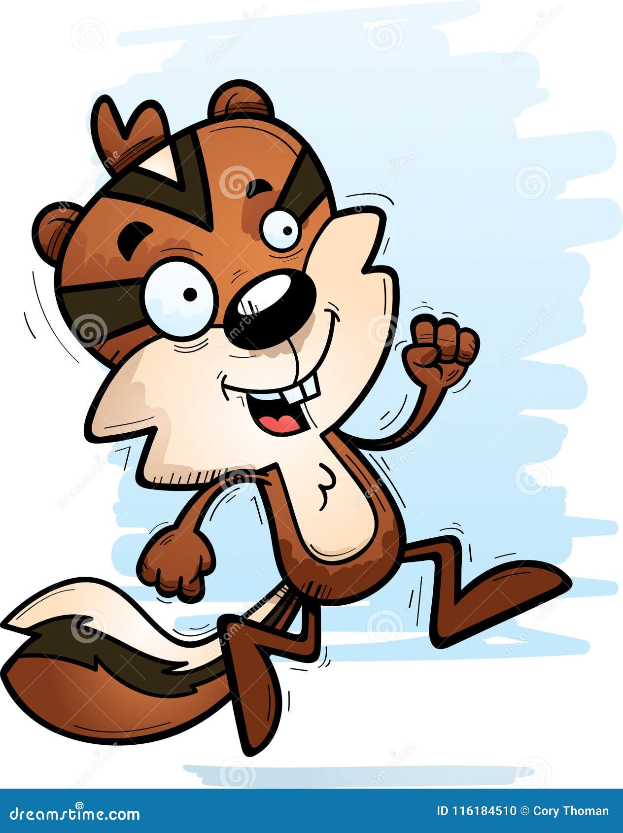 Cartoon Male Chipmunk Running Stock Vector - Illustration of jogging ...