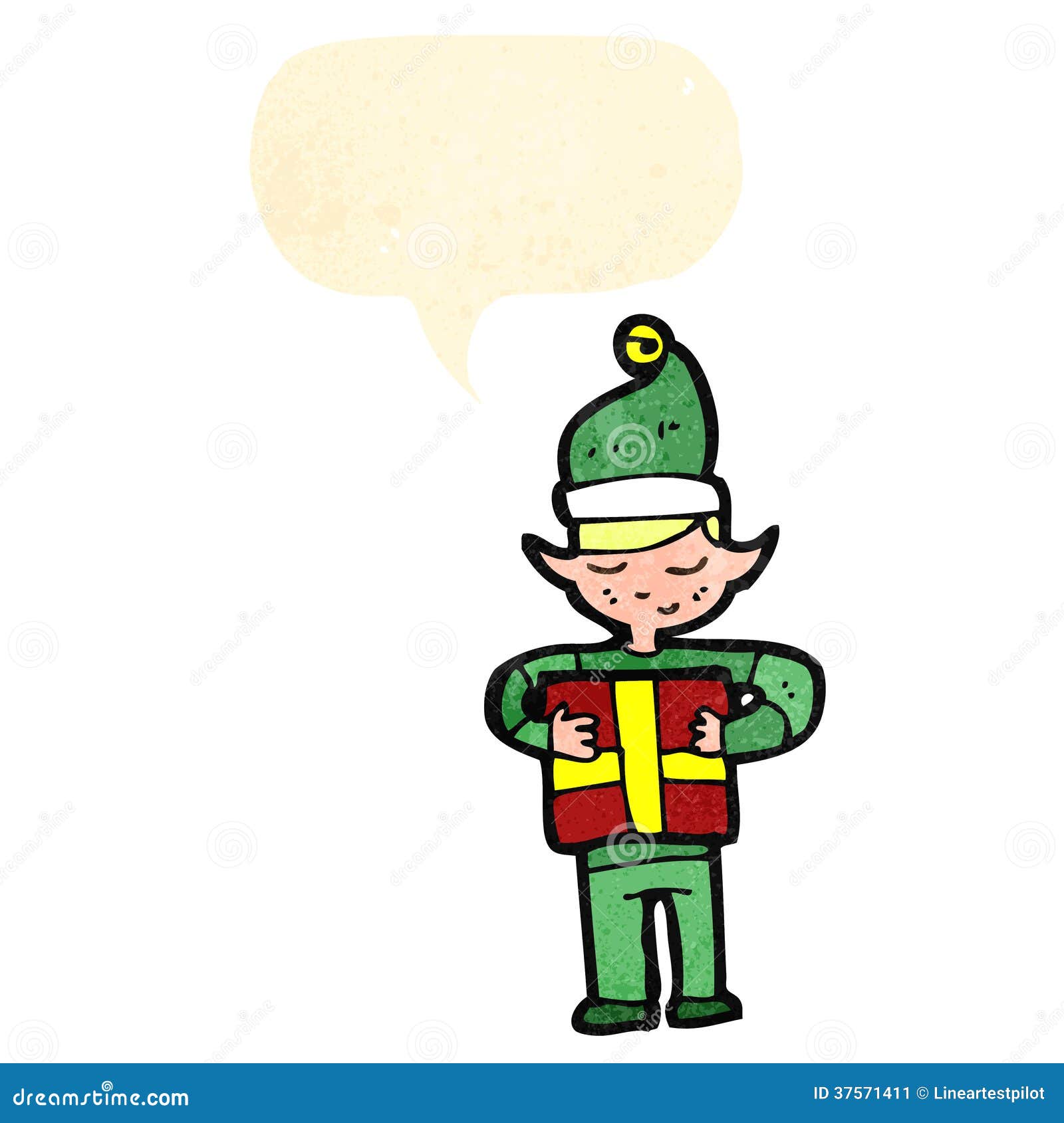 Cartoon male christmas elf stock vector. Illustration of cute - 37571411