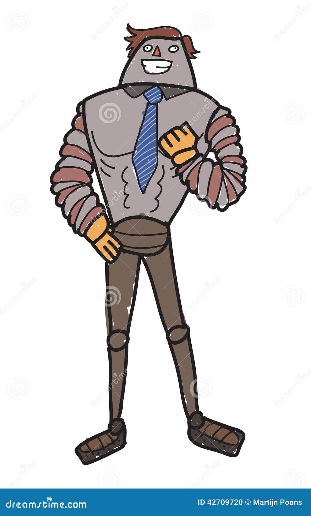 Cartoon male robot stock illustration. Illustration of technology ...