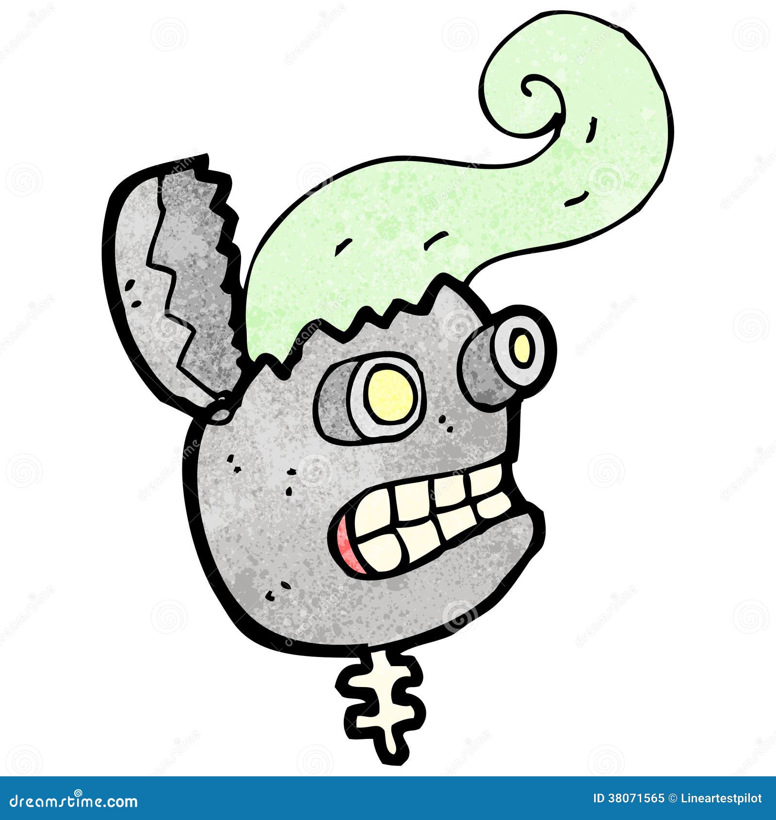 Cartoon Malfunctioning Robot Stock Illustration - Illustration of ...