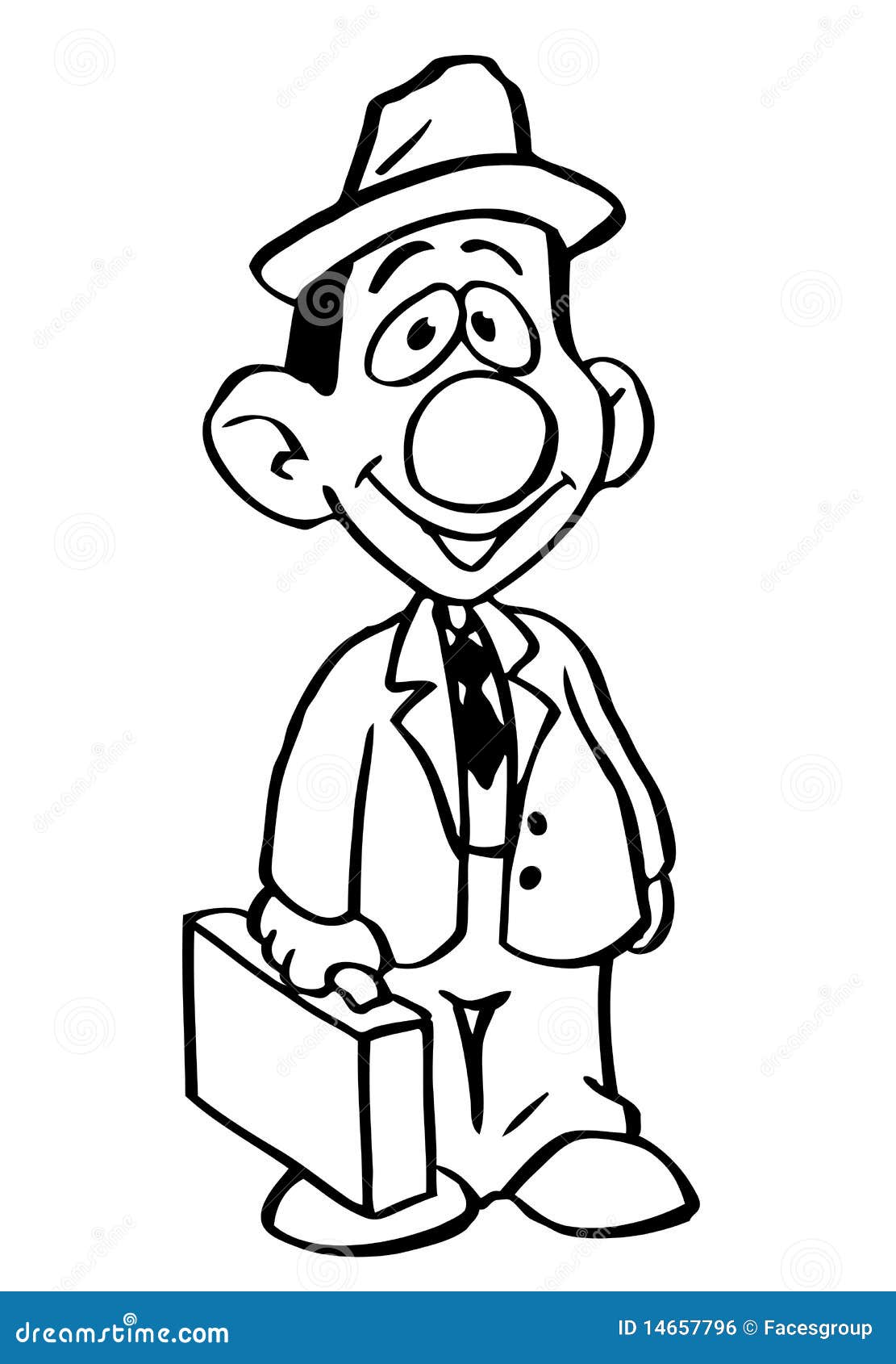 Cartoon man stock vector. Illustration of comics, line - 14657796