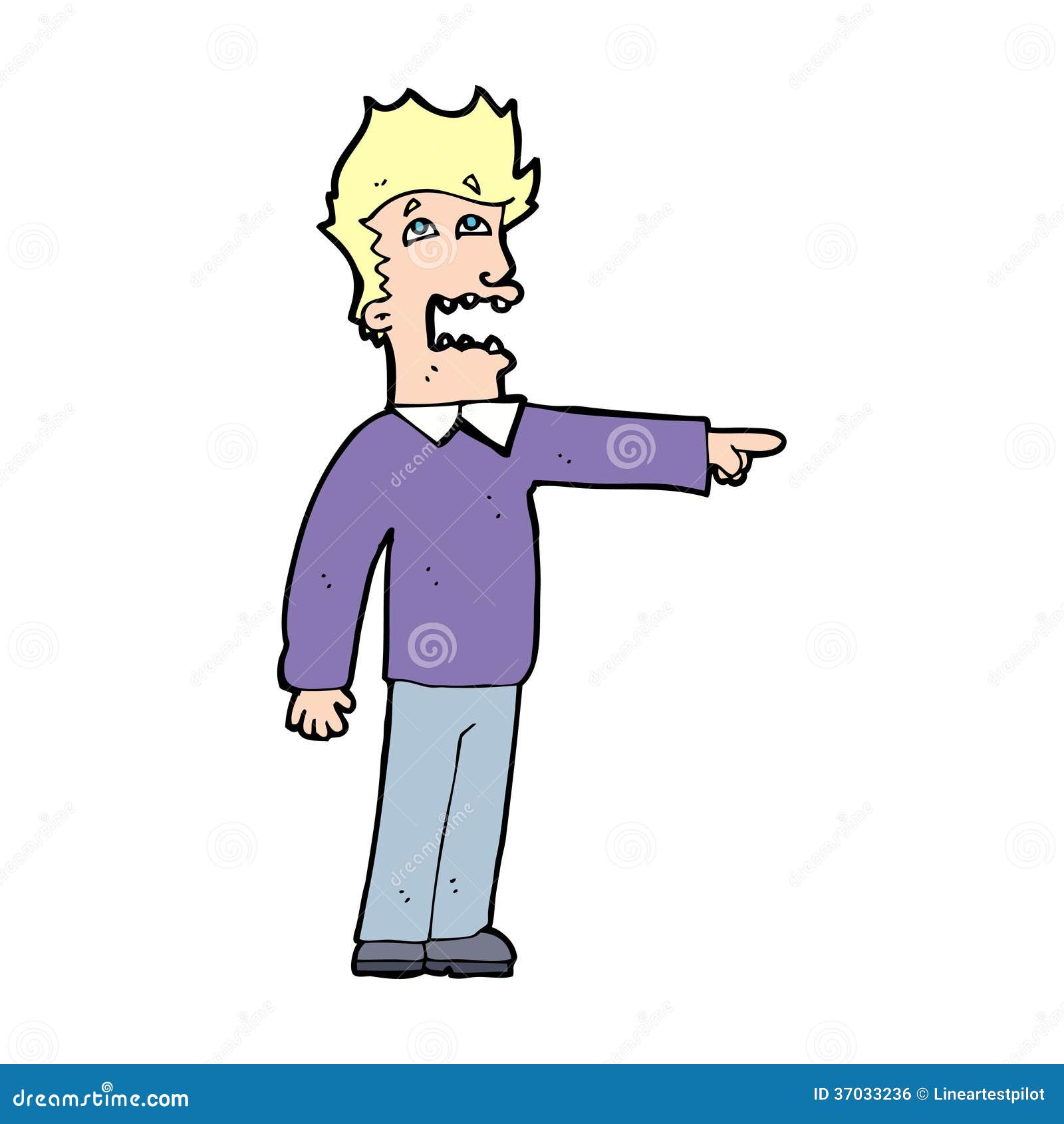 Cartoon man accusing stock vector. Illustration of pointing - 37033236