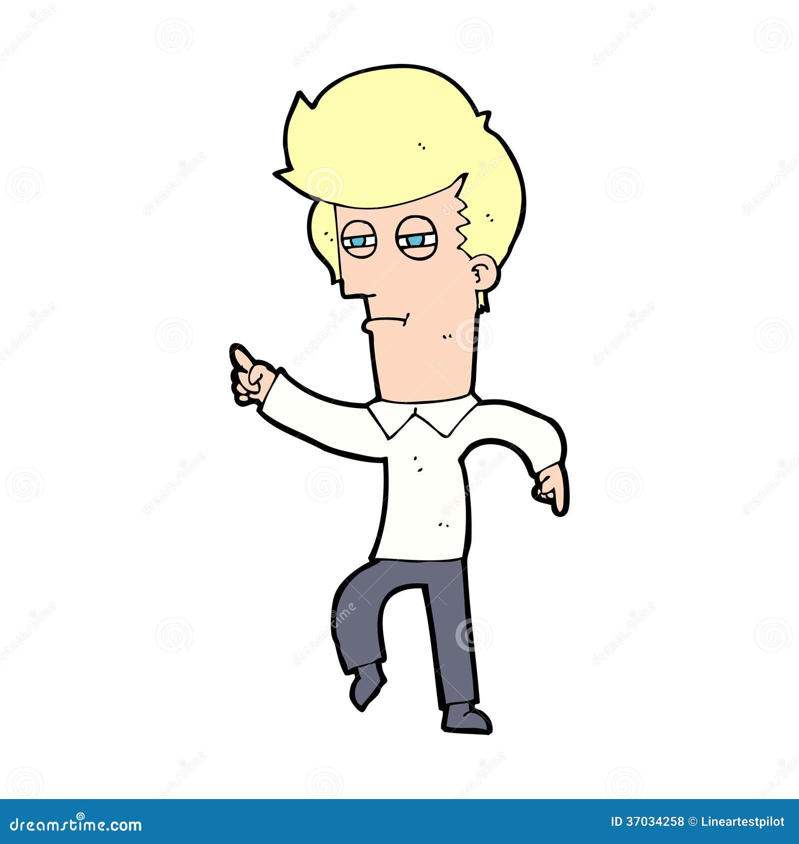 Cartoon man accusing stock vector. Illustration of hand - 37034258