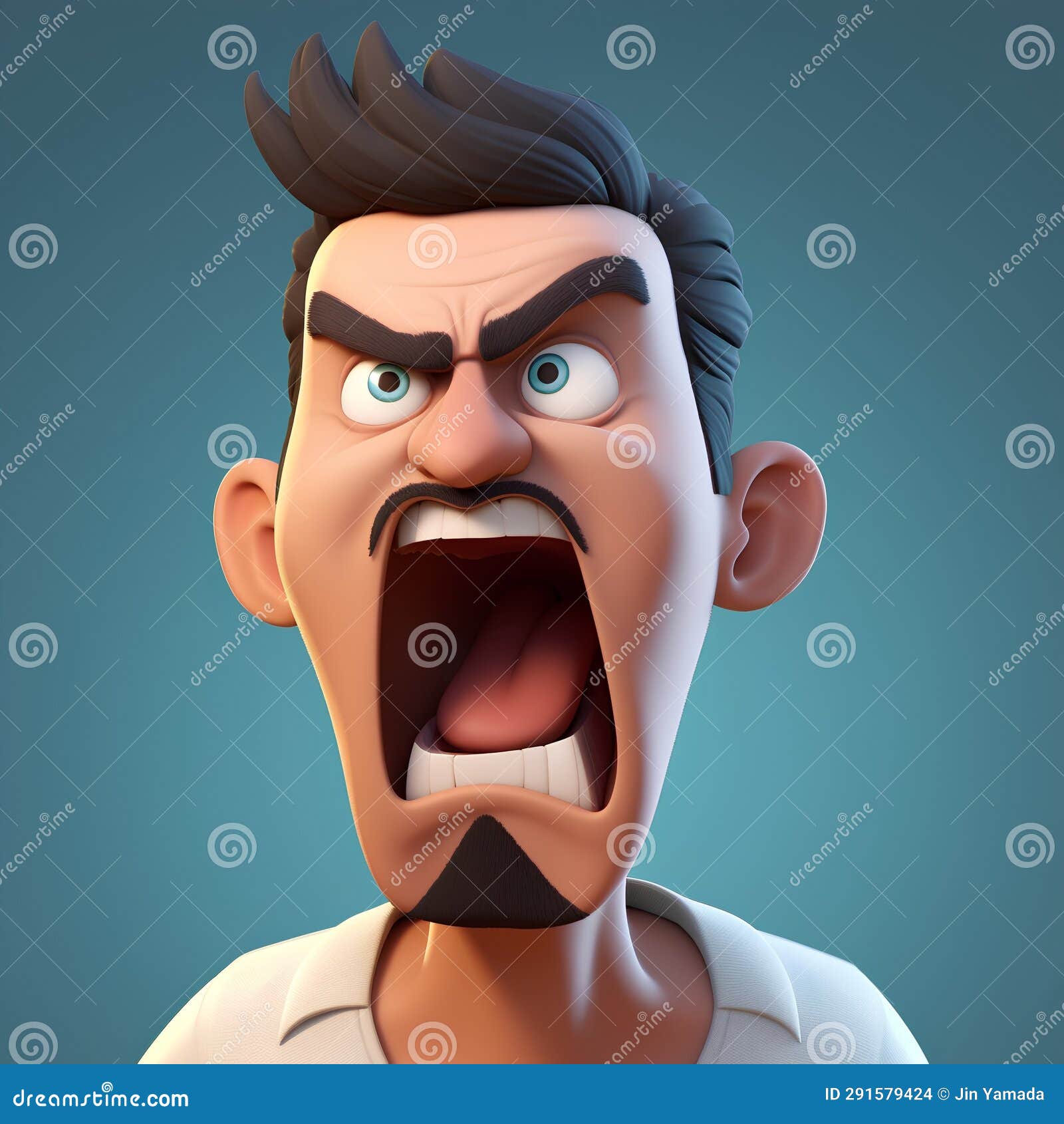 Angry Boy Expression BW Stock Image | CartoonDealer.com #261935011