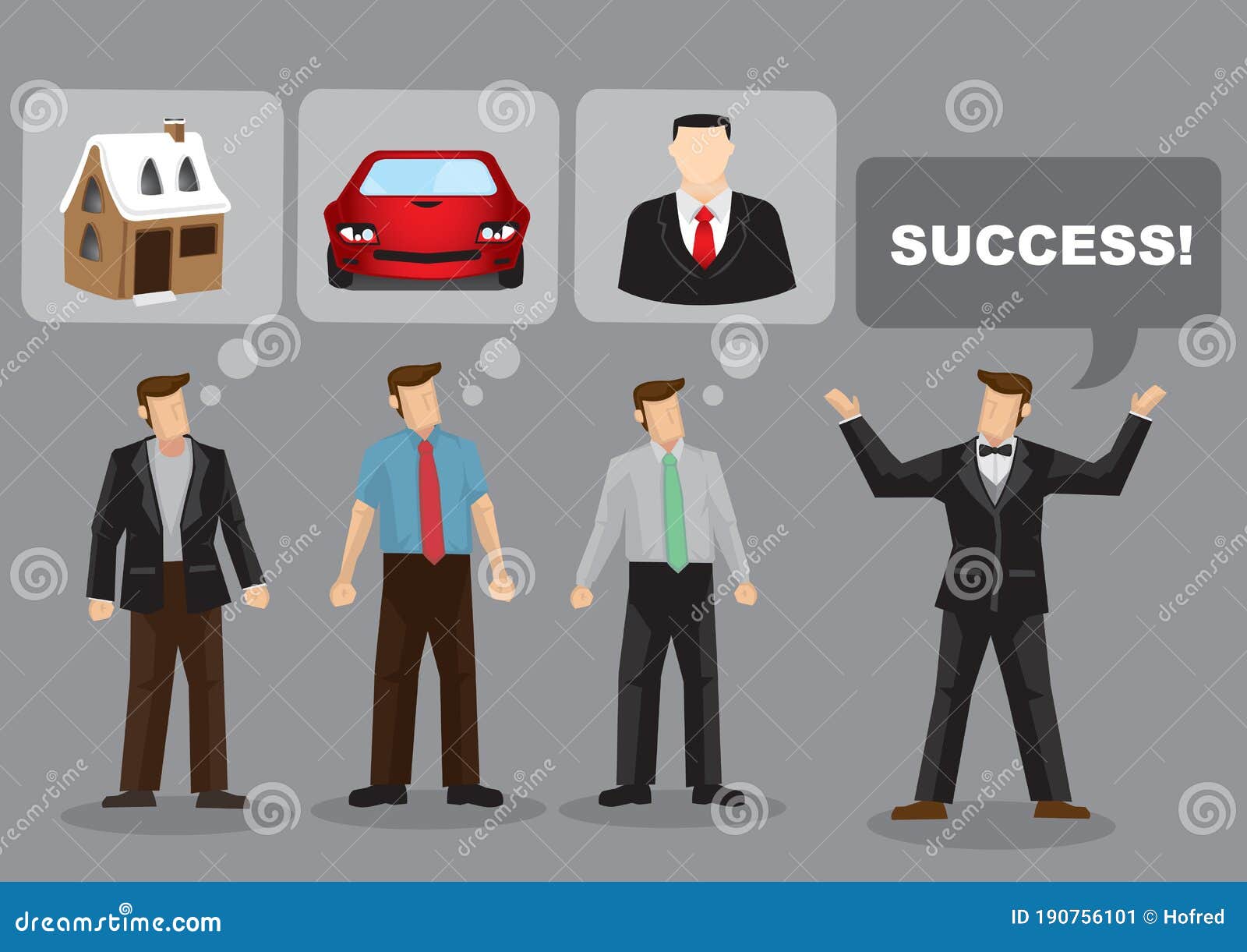 Cartoon Man Asking about Success and Everyone Have Different Defination ...