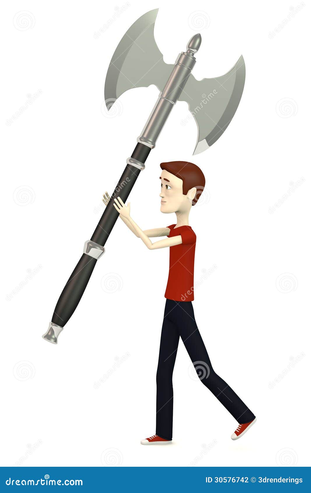 Cartoon man with axe stock illustration. Illustration of wood - 30576742