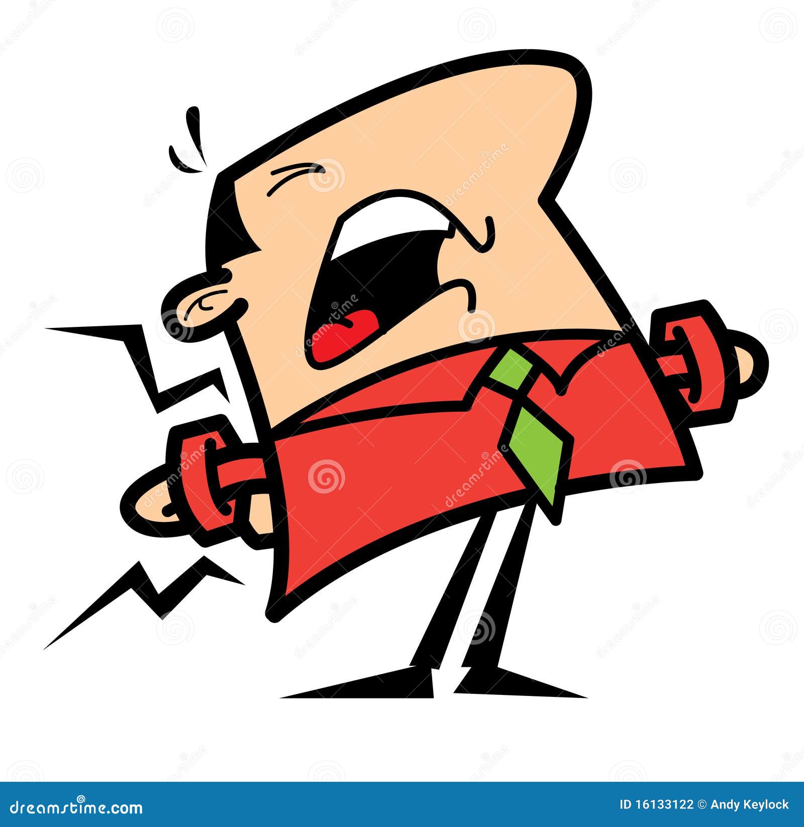 Cartoon Man With Backache Stock Photography - Image: 16133122