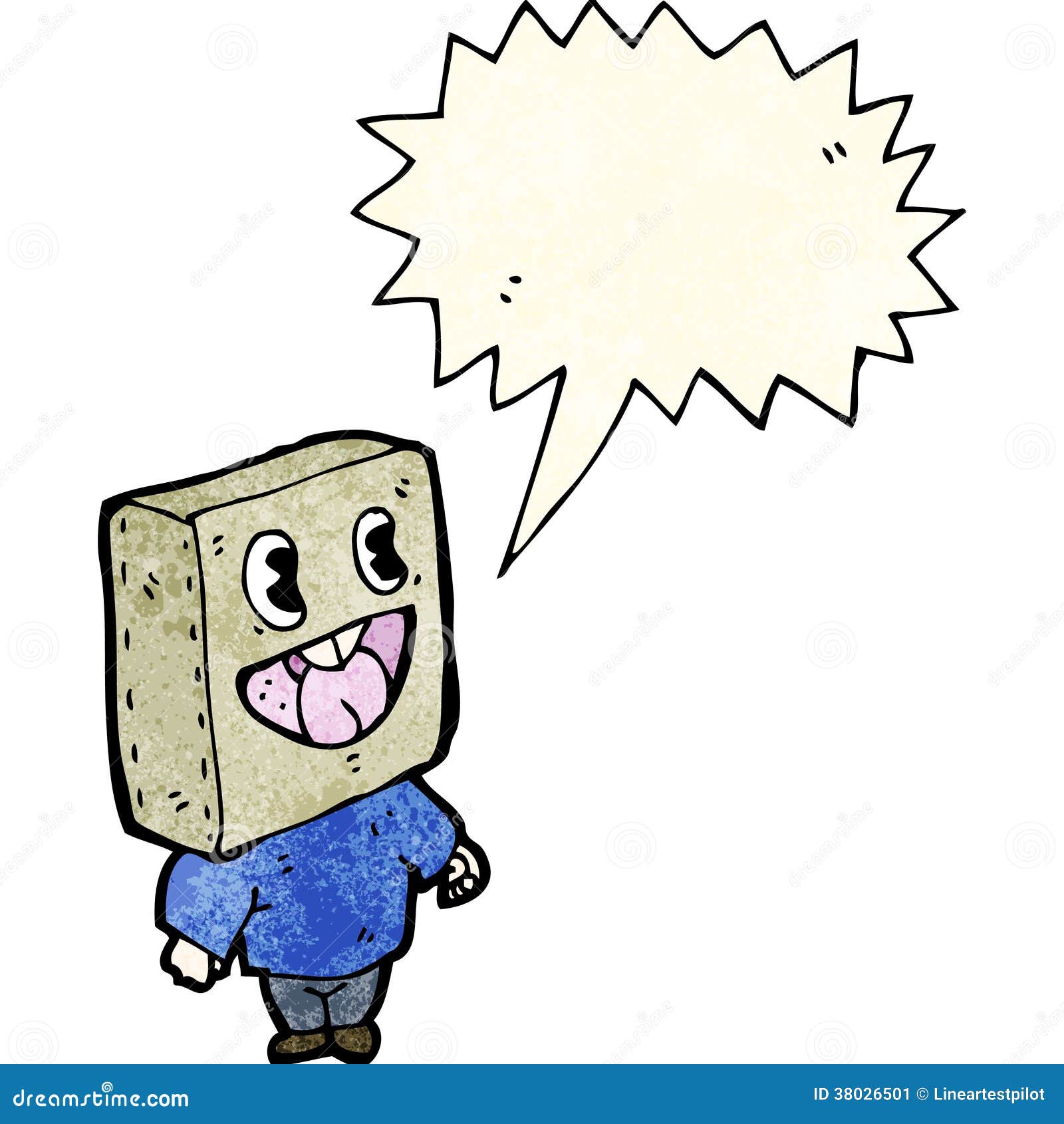 Cartoon Man with Bag on Head Stock Vector - Illustration of happy ...