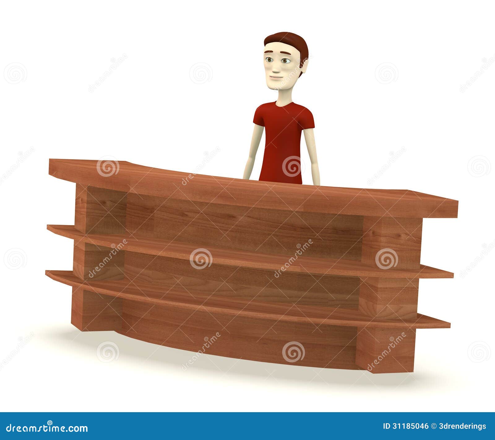 Cartoon man behind desk stock illustration. Illustration of desk - 31185046
