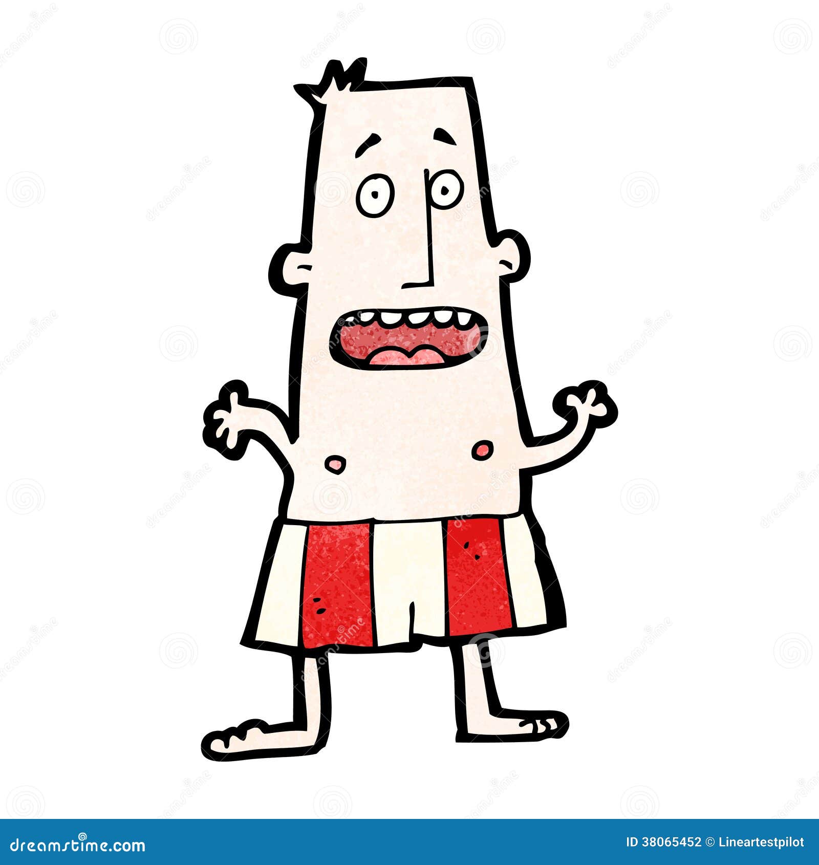 Cartoon Man in Boxer Shorts Stock Vector - Illustration of male, quirky ...