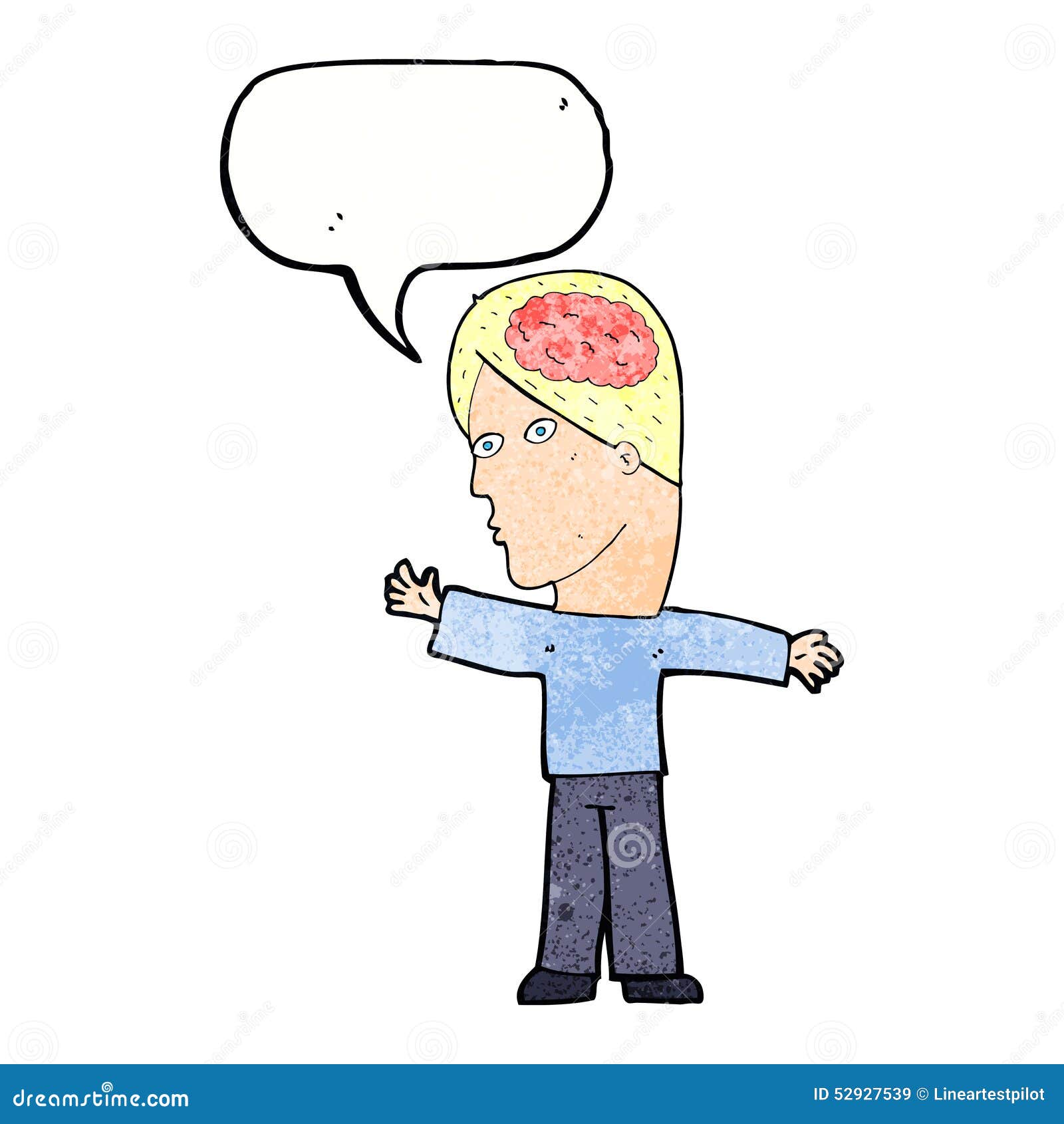 Brain With Speech Bubble And Question Mark Cartoon Vector ...