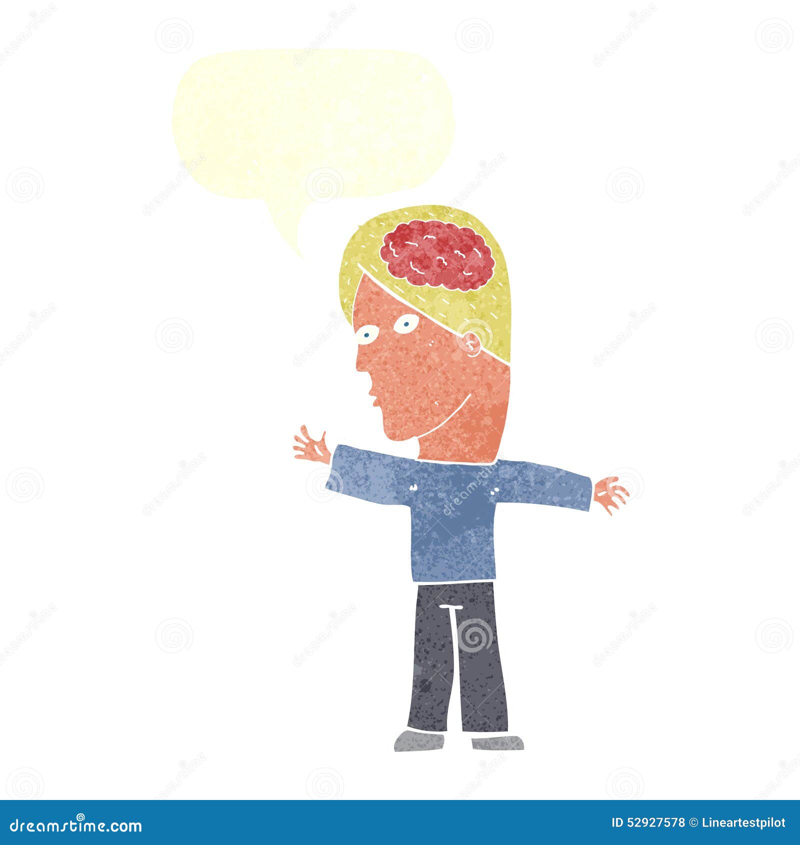 Brain With Speech Bubble And Question Mark Cartoon Vector ...
