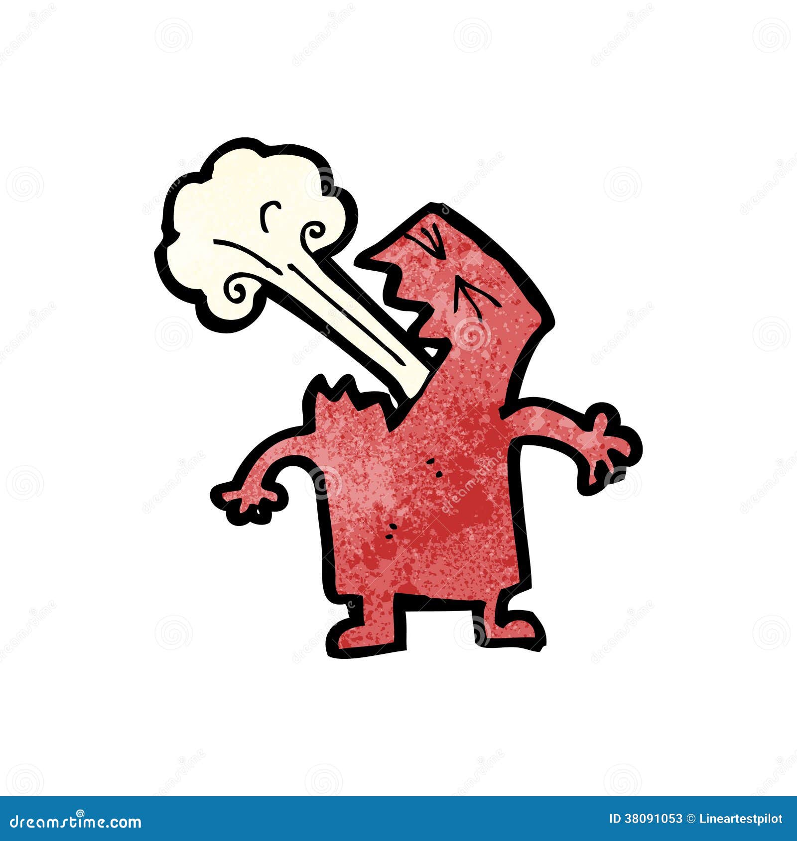 Cartoon man breathing out stock vector. Illustration of traditional ...